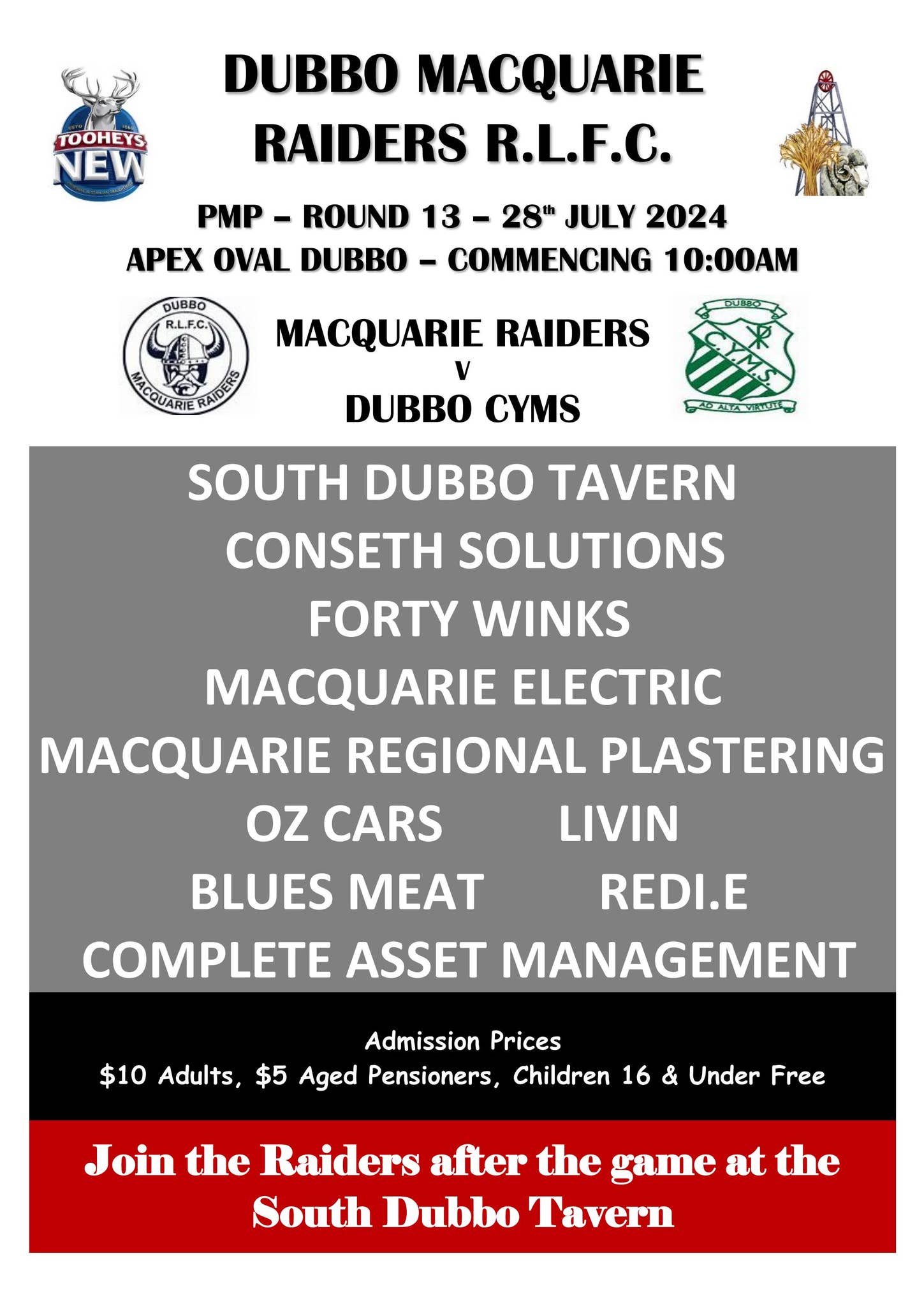 R13 Macquarie V Dubbo Cyms by macquarieraidersrlfc - Issuu