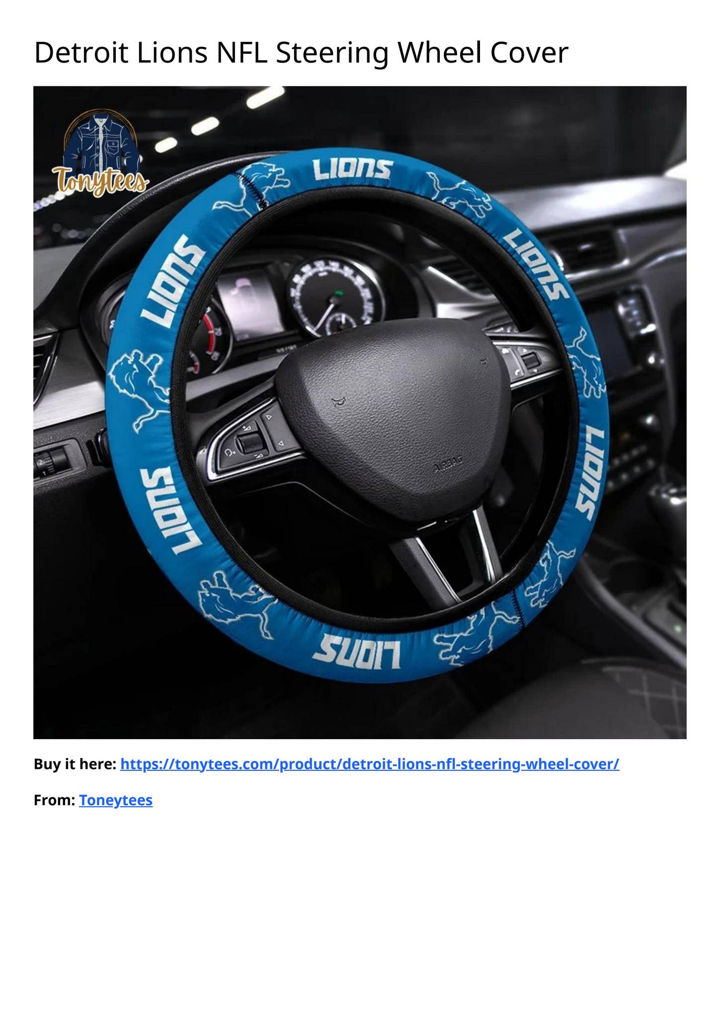 Detroit Lions NFL Steering Wheel Cover by Tonytees Store - Issuu