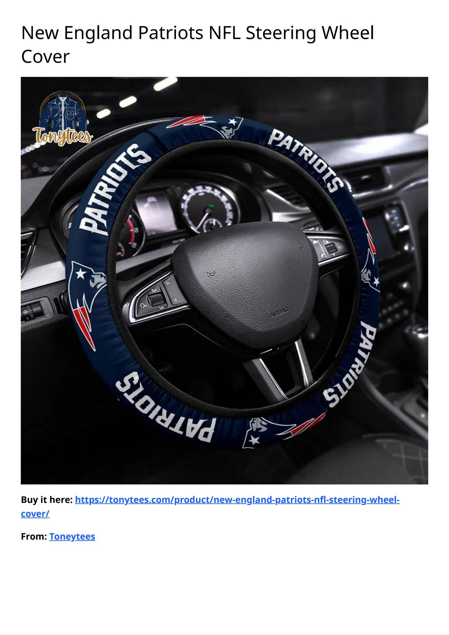New England Patriots NFL Steering Wheel Cover by Tonytees Store - Issuu