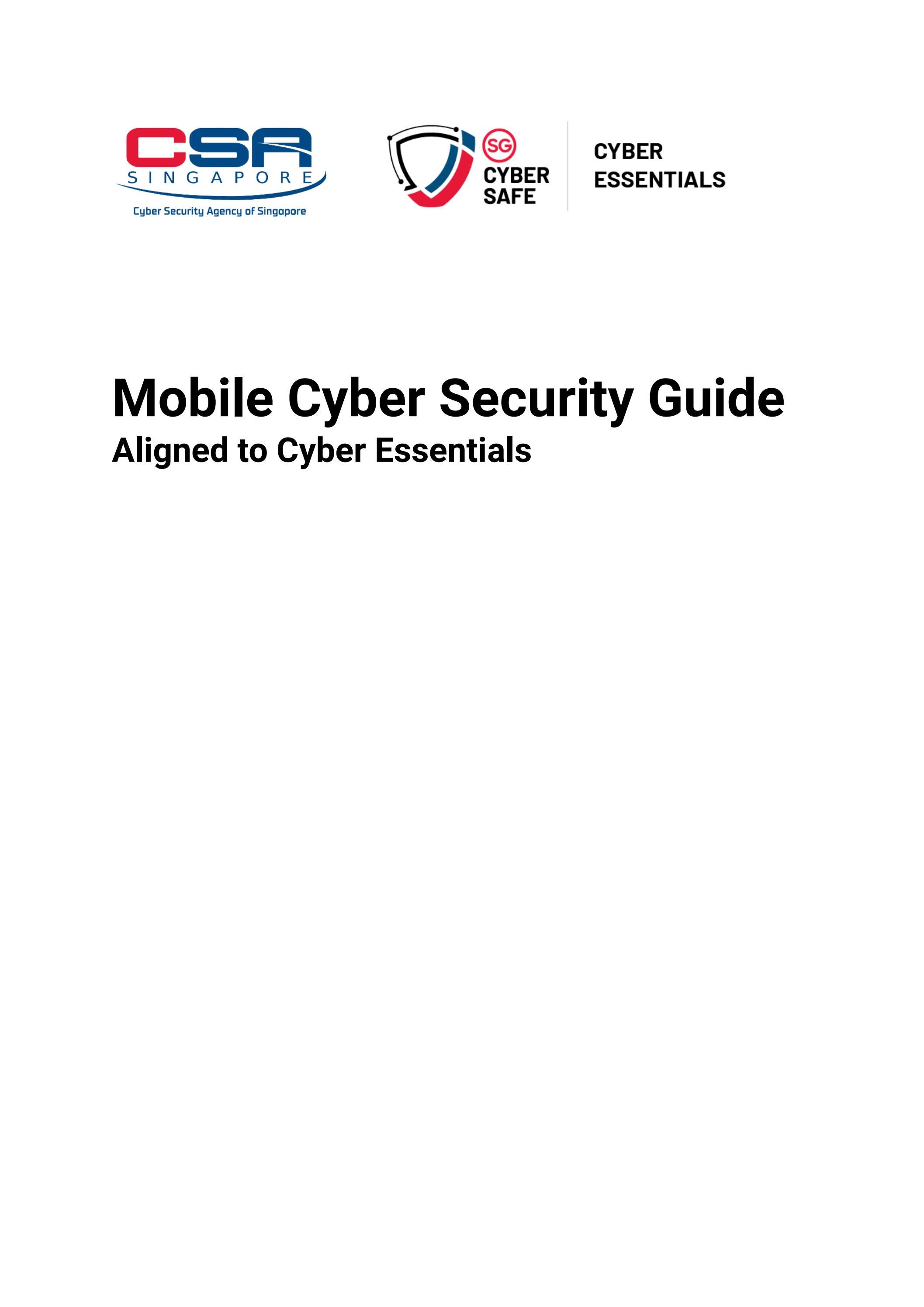 Mobile Cyber Security Guide (Aligned to Cyber Essentials) by Cyber ...