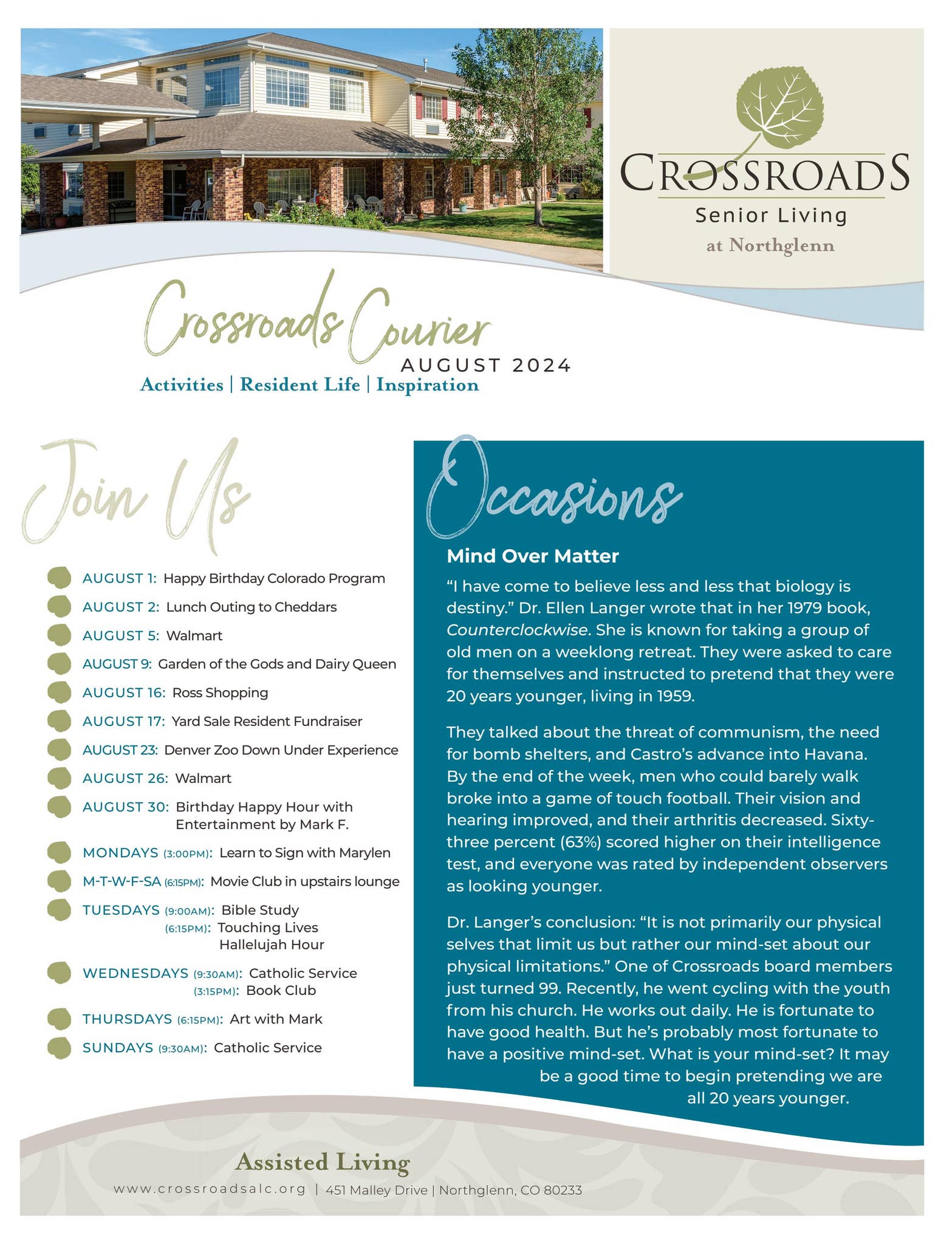 Crossroads Courier - Northglenn - August 2024 by Crossroads - Issuu