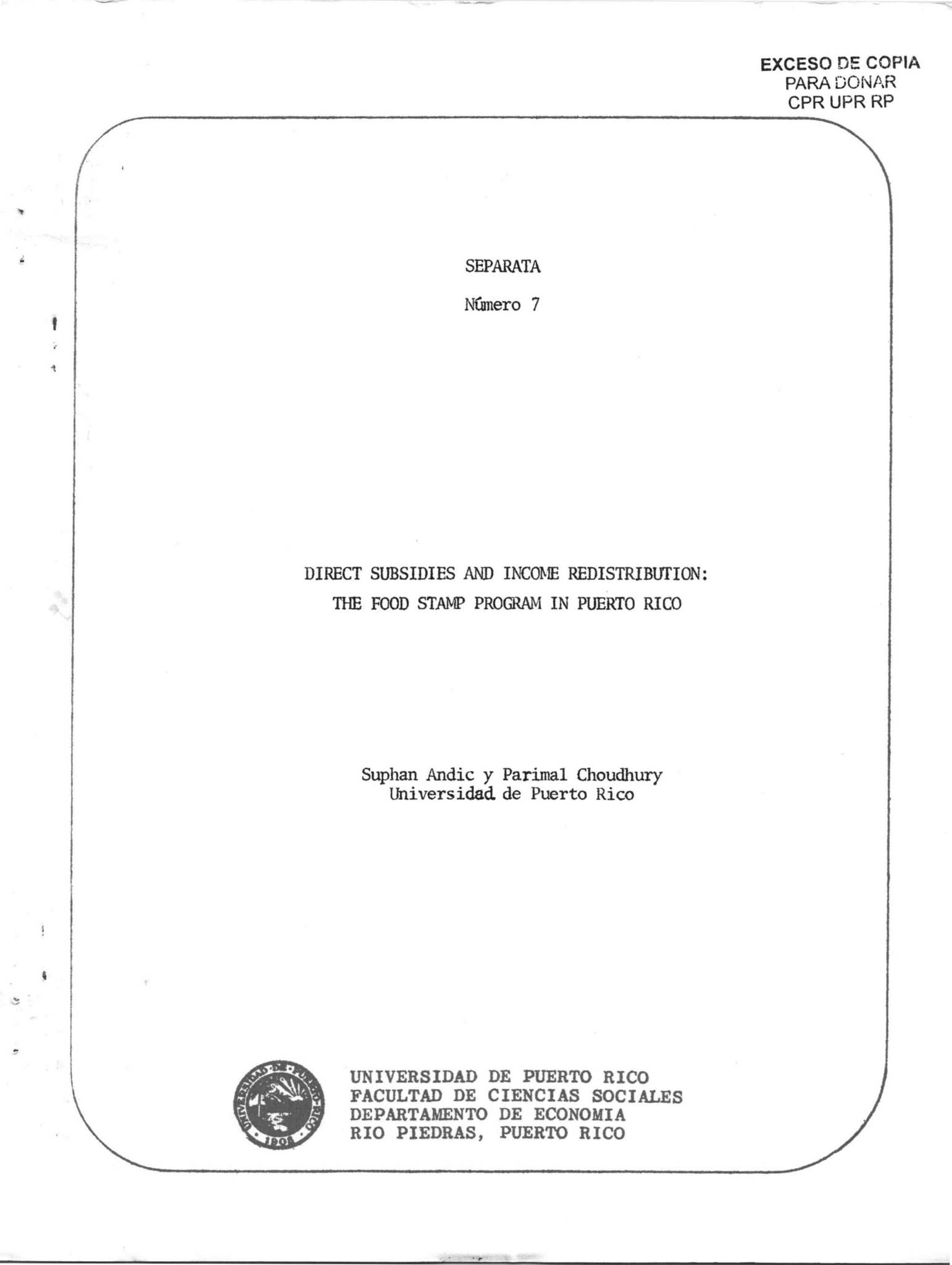 Direct Subsidies and Income Redistribution: The Food Stamp Program ...