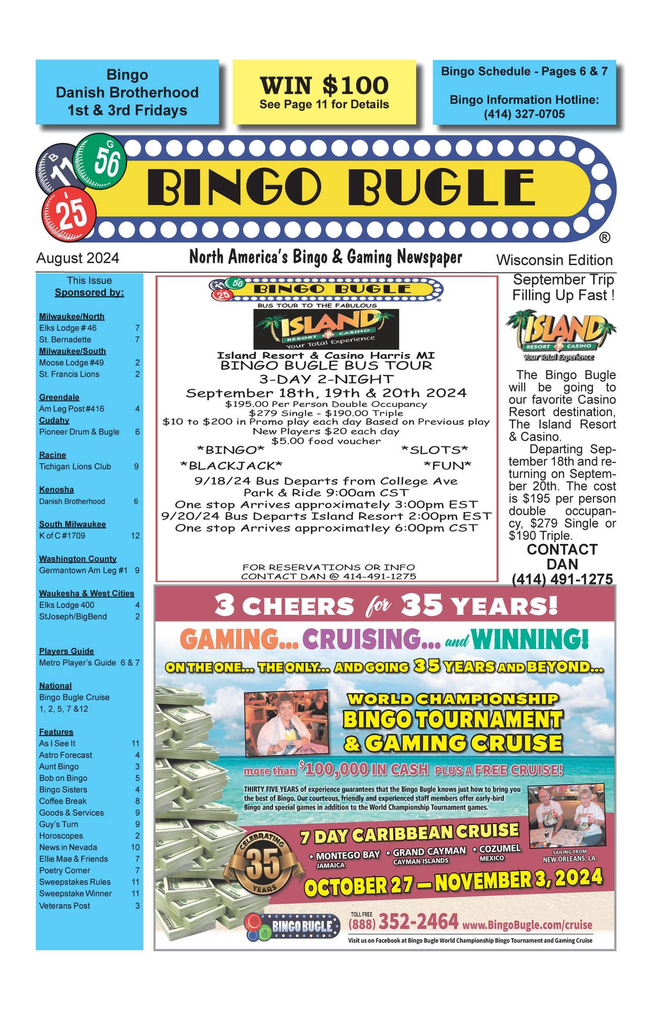 August 2024 Wisconsin Bingo Bugle by Bingo Bugle of Wisconsin - Issuu