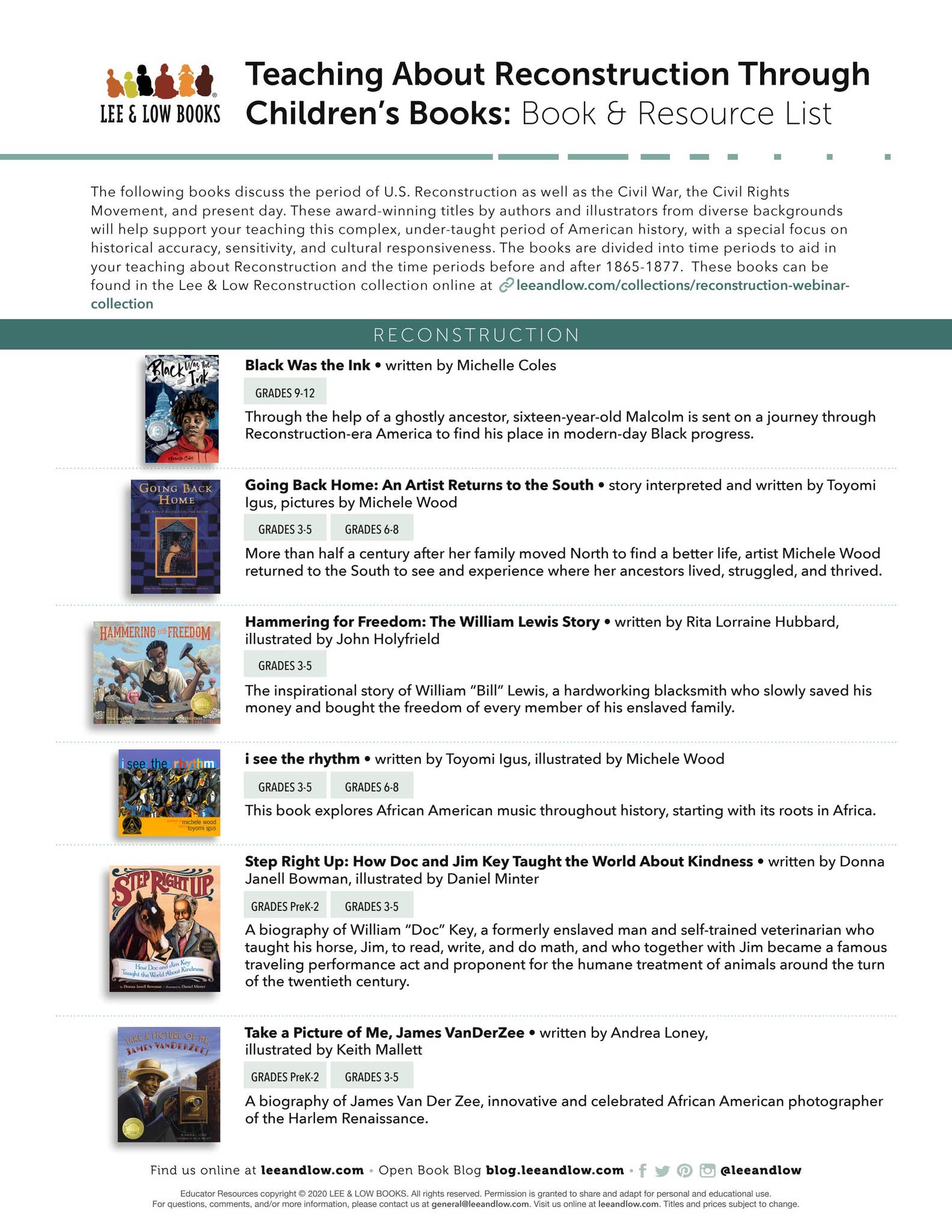 Teaching About Reconstruction Through Children’s Books: Book & Resource ...