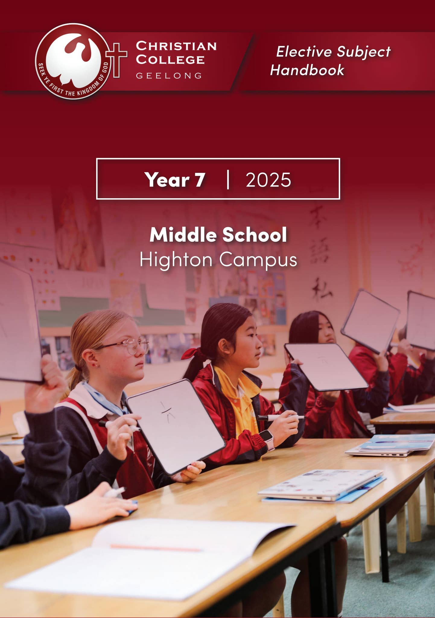 Year 7 - Middle School Highton - Elective Handbook by Christian College ...