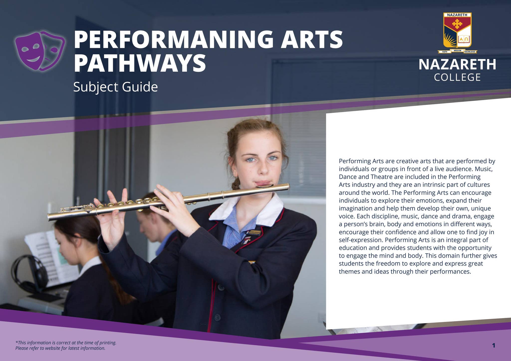 Performing Arts Pathways by nazarethcollege - Issuu