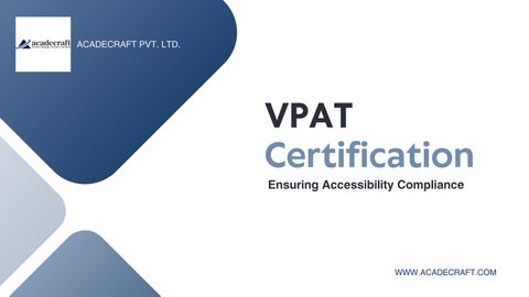 VPAT Certification: Ensuring Accessibility Compliance by learning ...