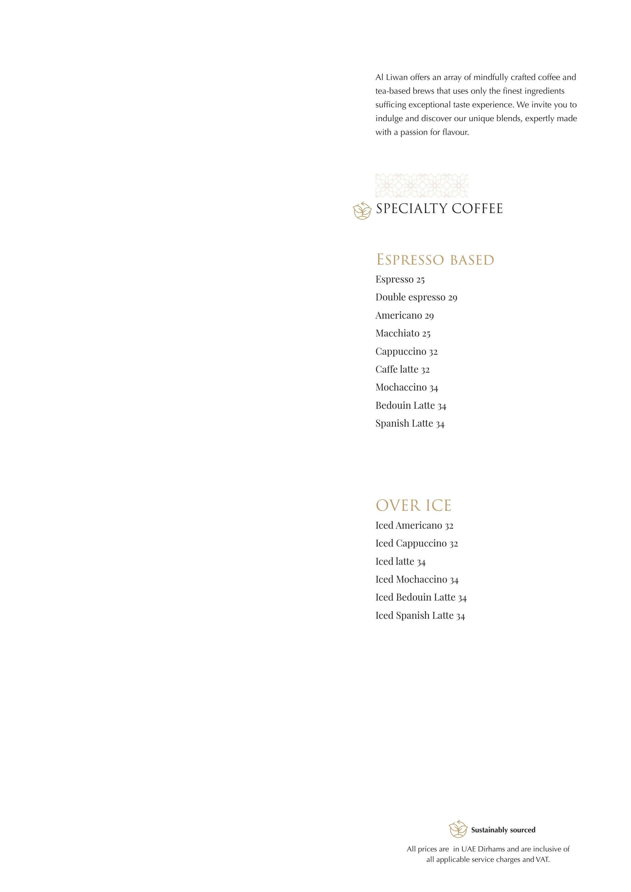 Al Liwan Dining and Beverage Menu by anantaraabudhabiresorts - Issuu