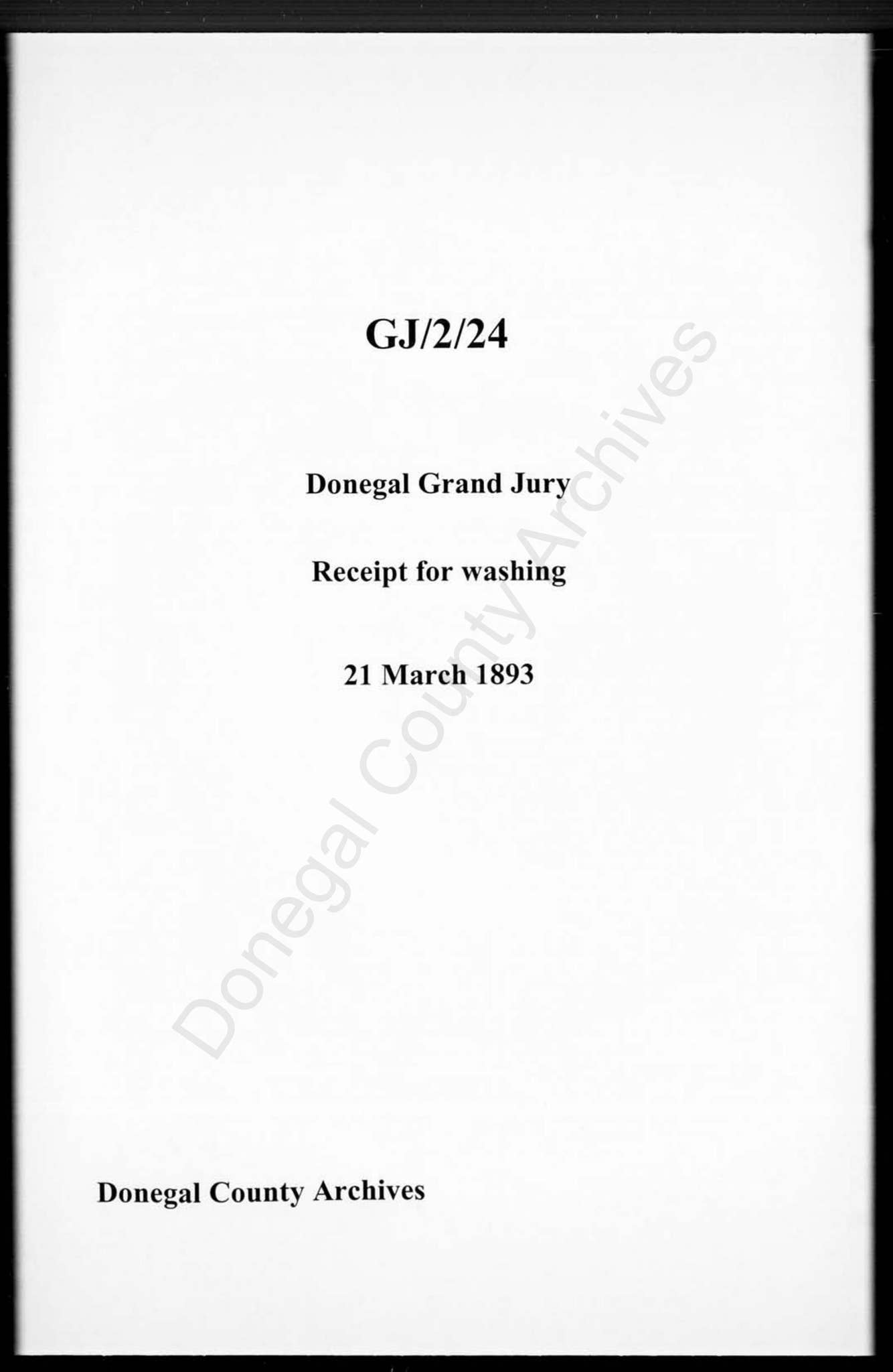 Donegal Grand Jury Receipt 1893 by donegalculture - Issuu