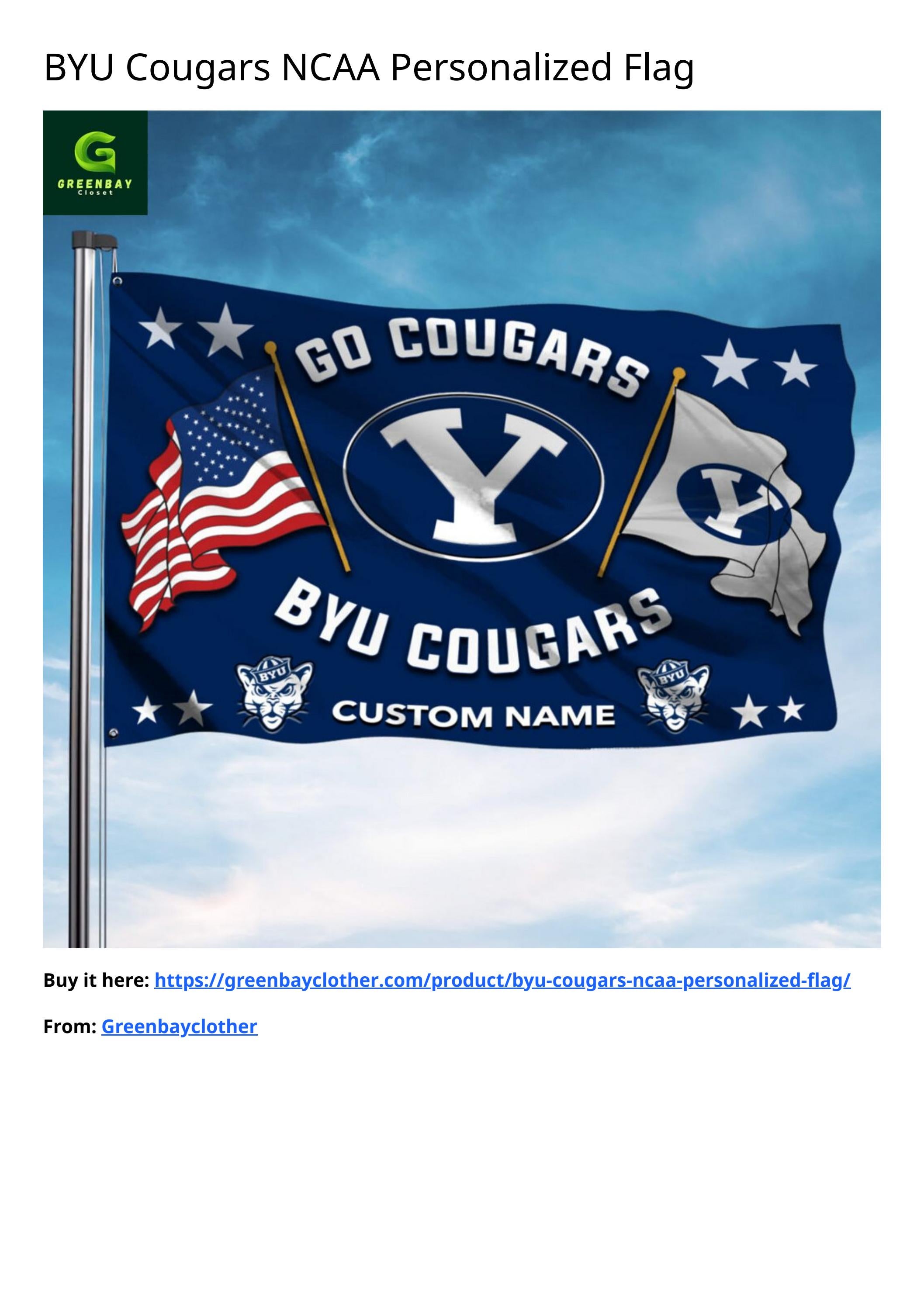 BYU Cougars NCAA Personalized Flag by Tonytees Store - Issuu