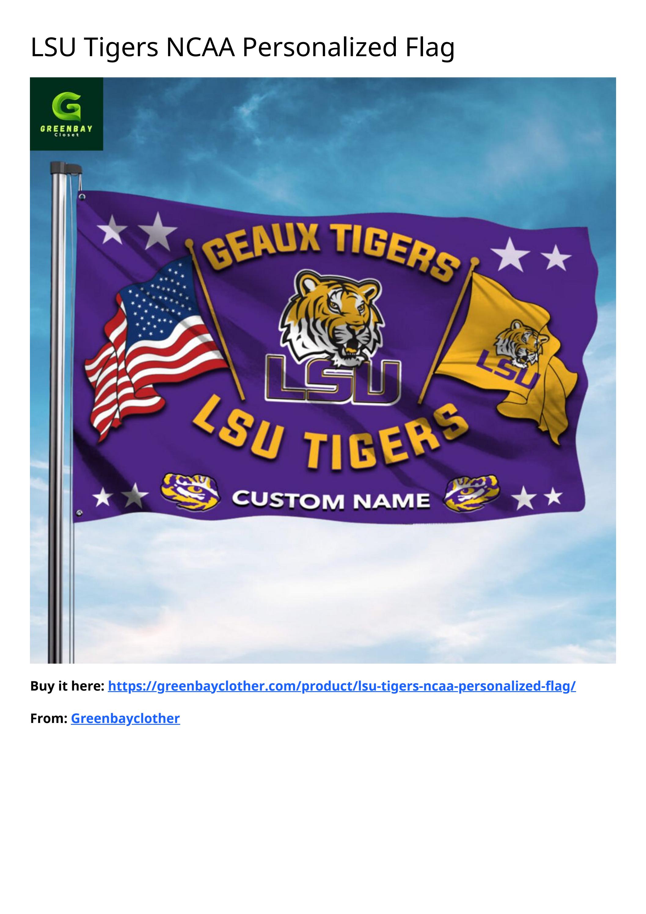 LSU Tigers NCAA Personalized Flag by Tonytees Store - Issuu