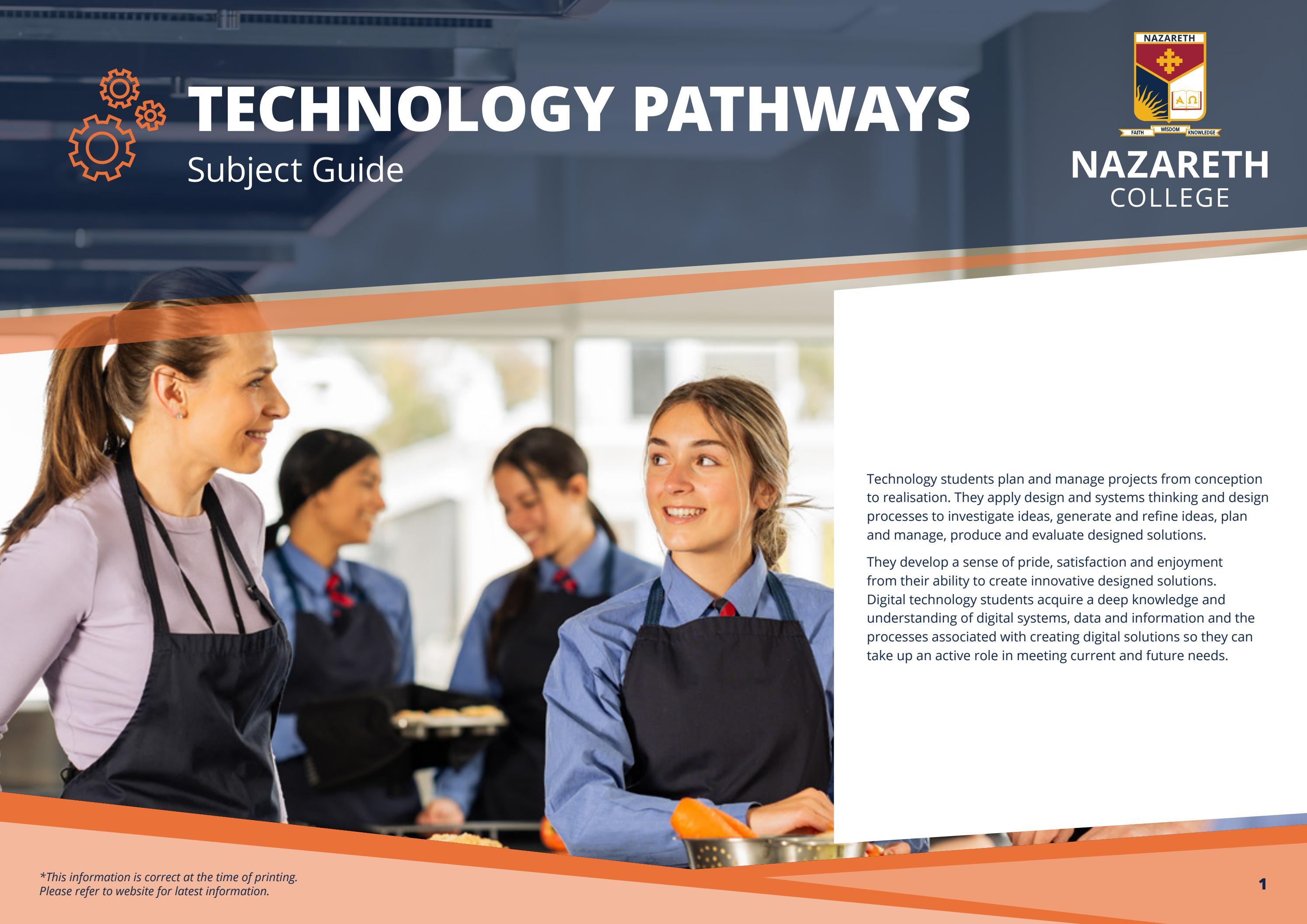 Technology Pathways Subject Guide 2025 by nazarethcollege - Issuu