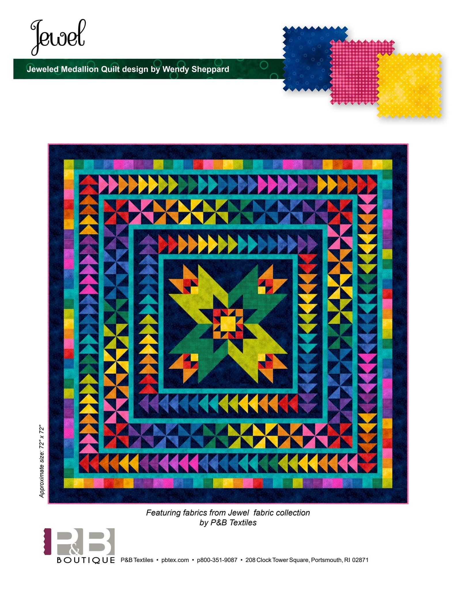 P&B Textiles - Jewel Medallion Free Pattern by EE Schenck Company - Issuu