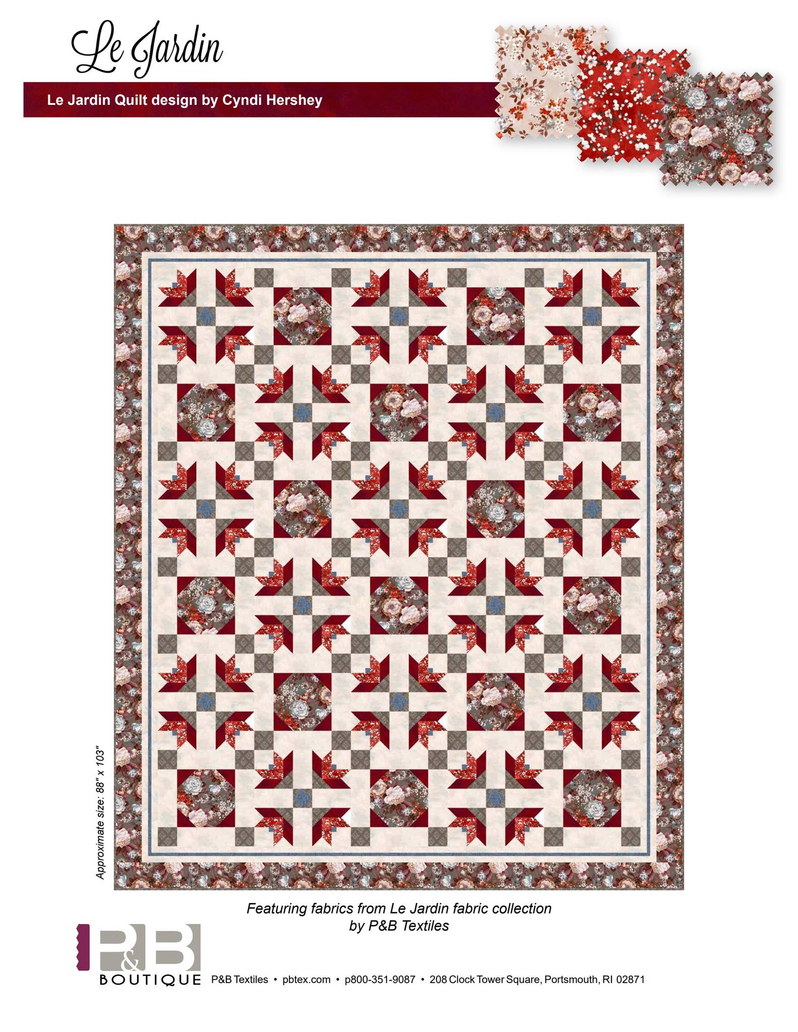 P&B Textiles - Le Jardin Free Pattern by EE Schenck Company - Issuu