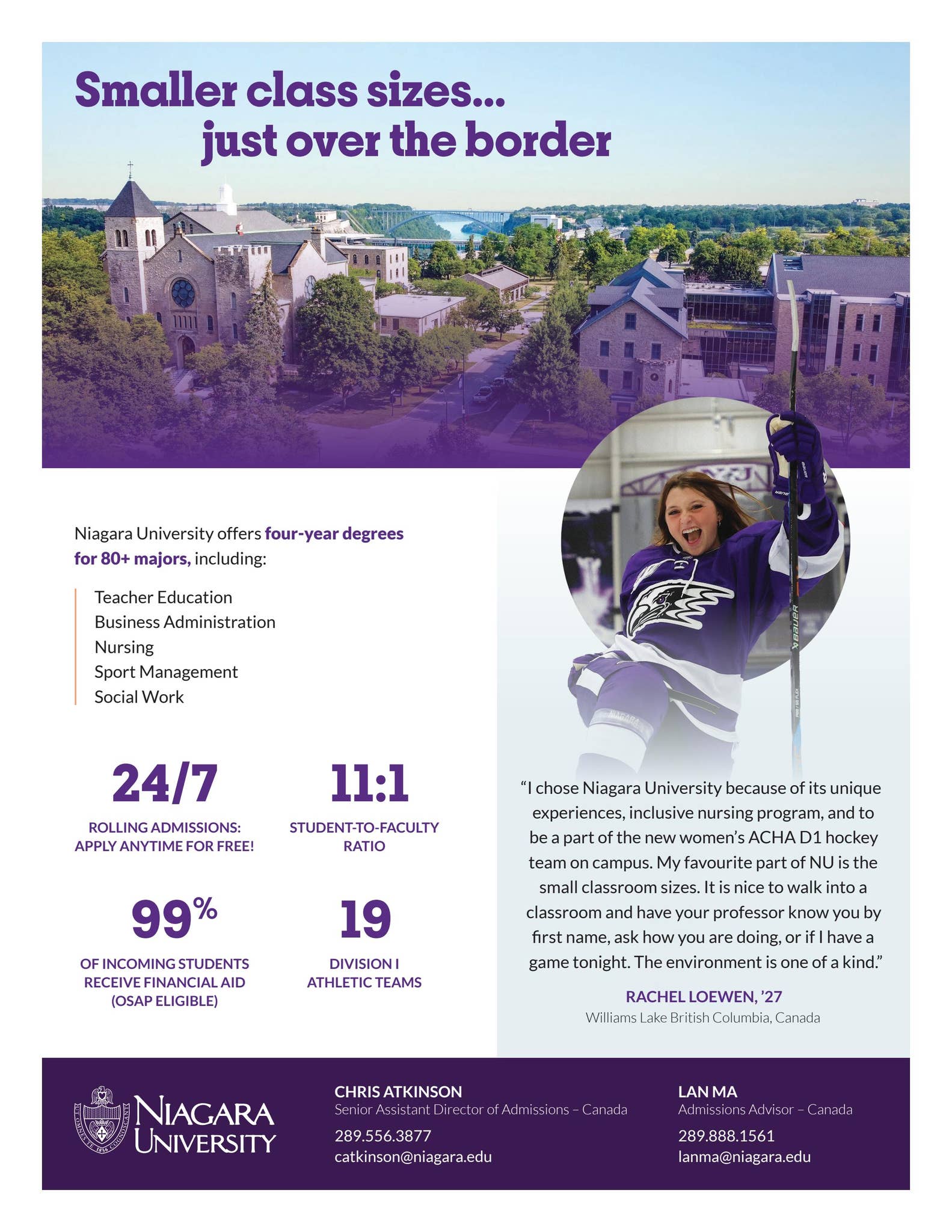 NU Flyer for Canadian Students by Niagara University - Issuu