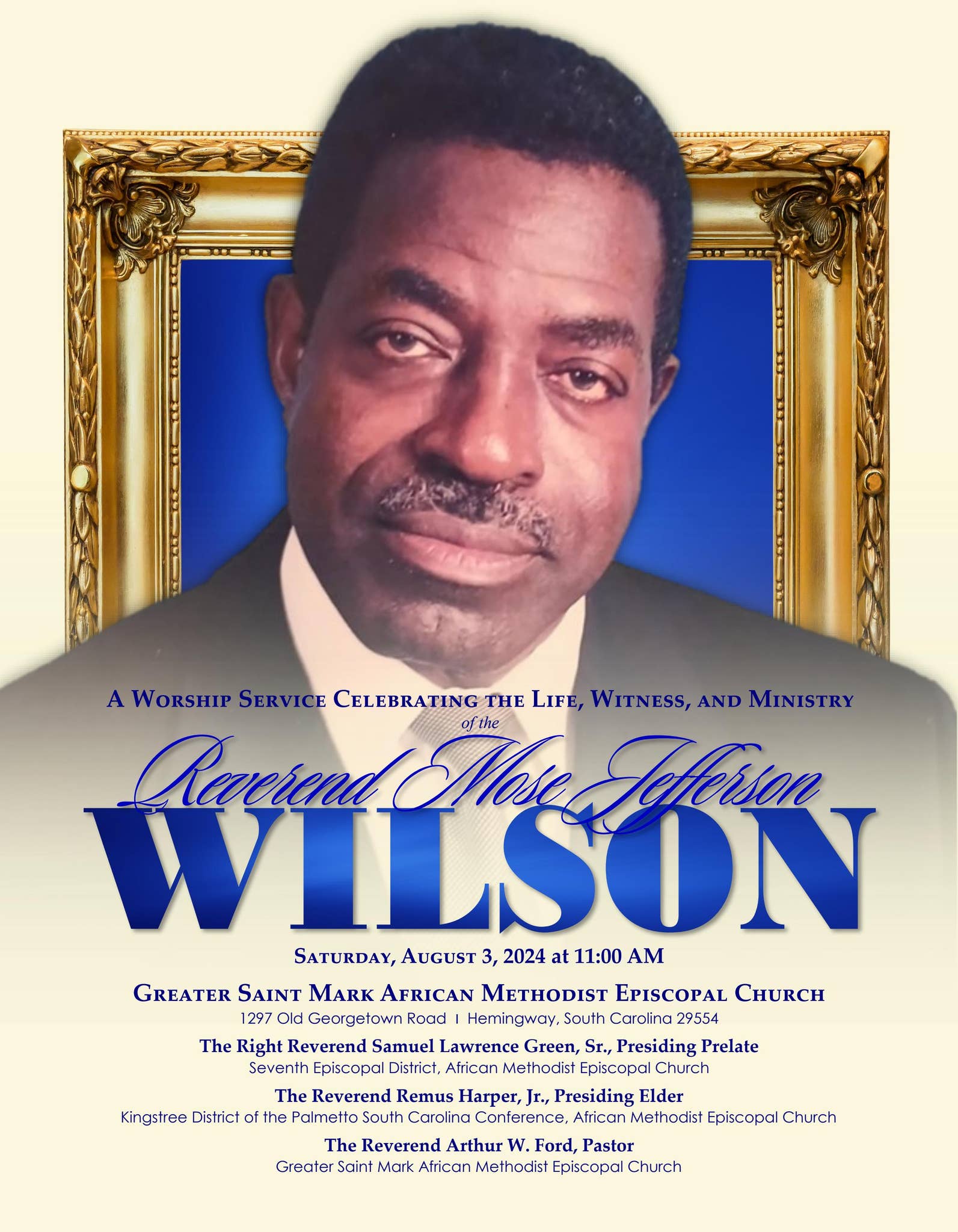 Final Tribute: The Reverend Mose Jefferson Wilson by Legacy - Issuu