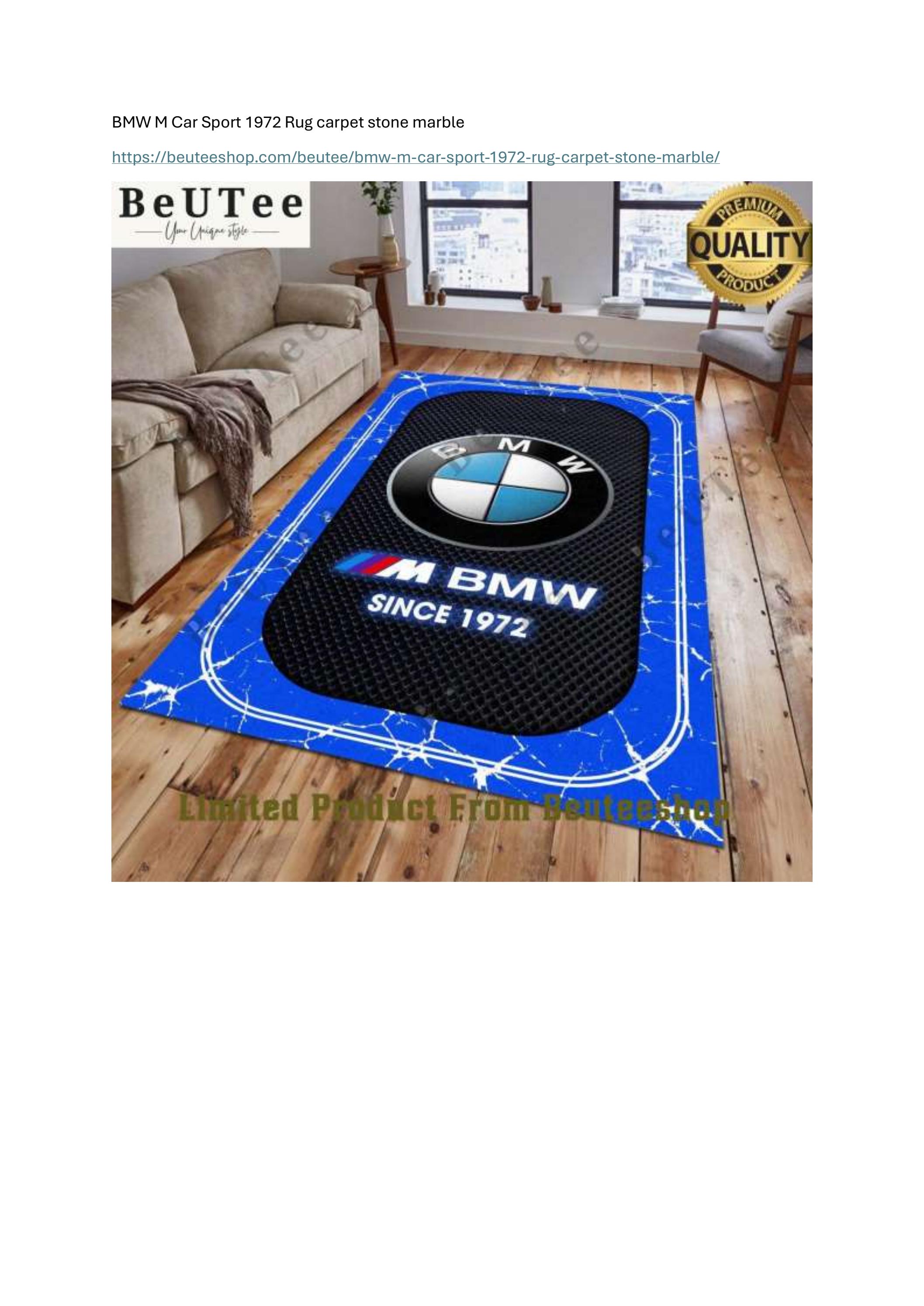 BMW M Car Sport 1972 Rug carpet stone marble by Shop Owl Fashion - Issuu