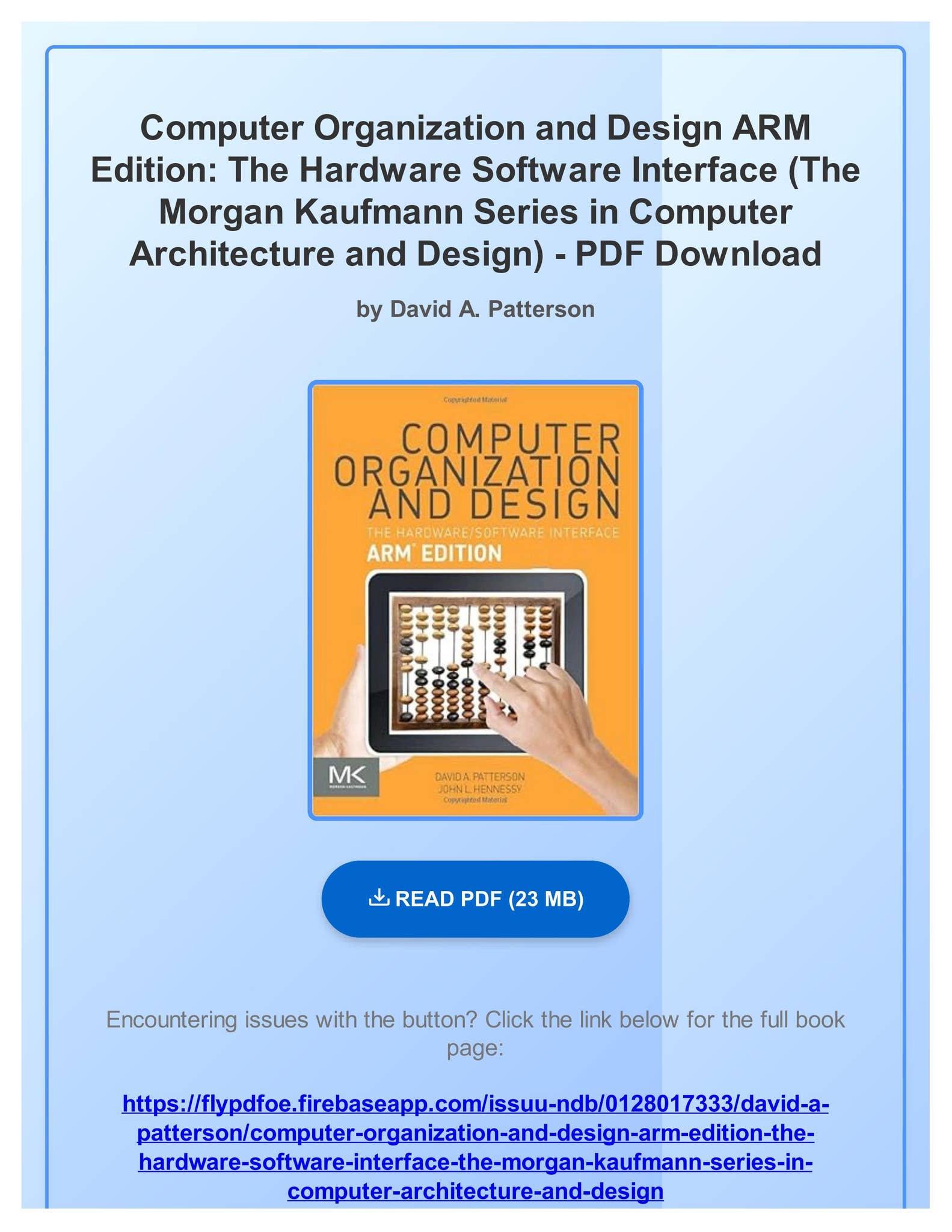 [PDF) Computer Organization and Design ARM Edition: The Hardware ...
