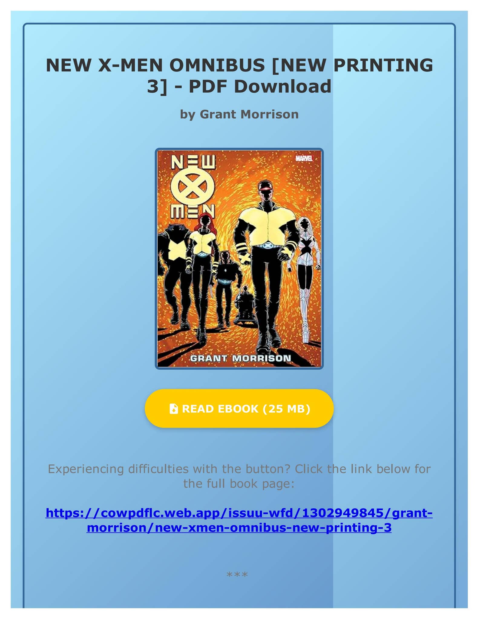 PDF NEW X-MEN OMNIBUS [NEW PRINTING 3] by Grant Morrison by ...