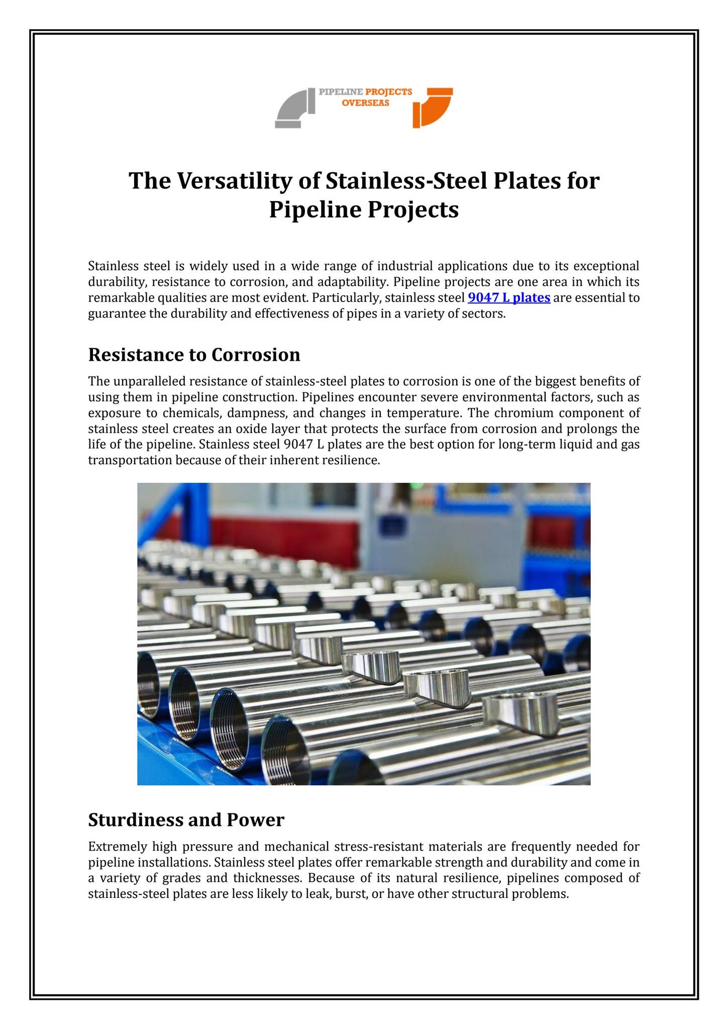 The Versatility of Stainless-Steel Plates for Pipeline Projects by ...