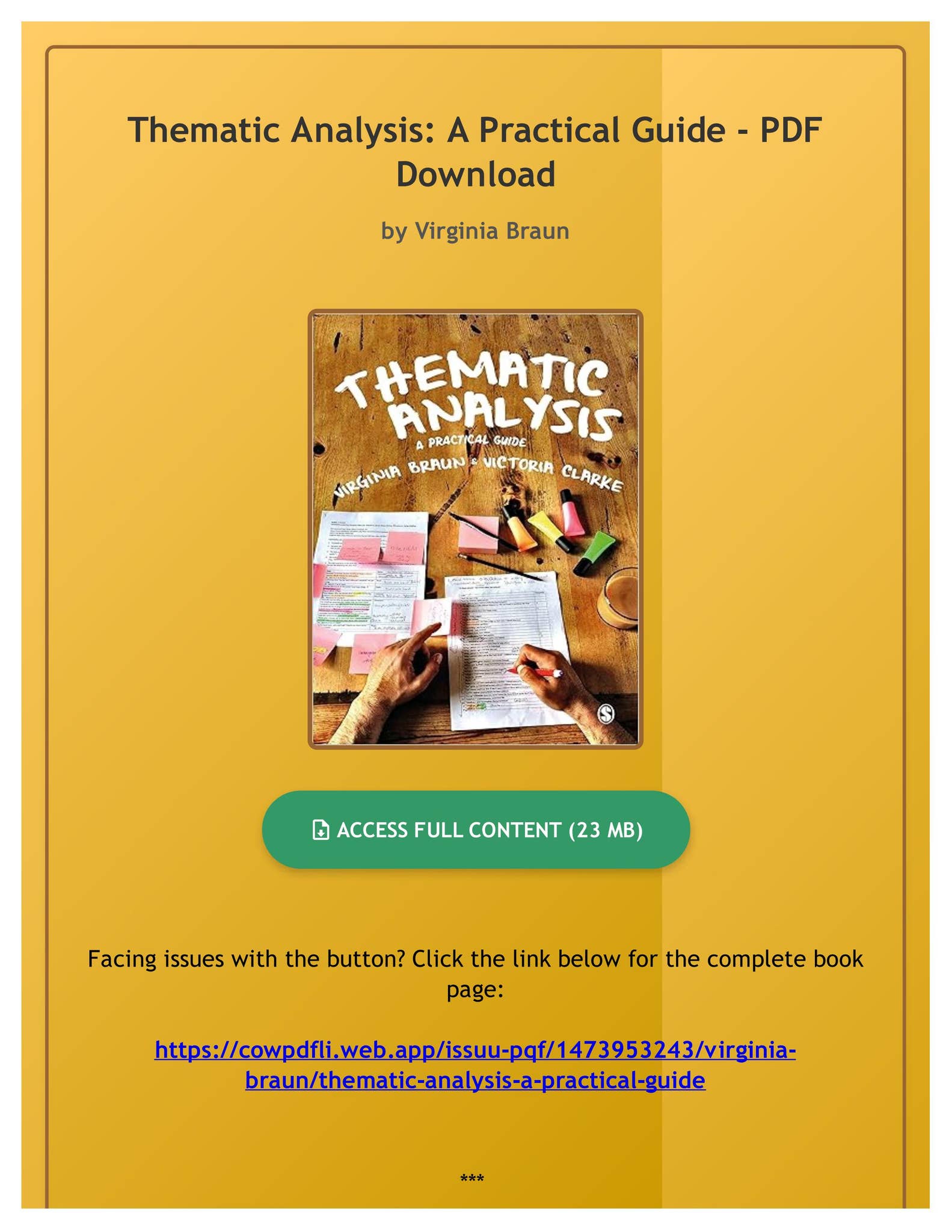 (Free PDF) Thematic Analysis: A Practical Guide by Virginia Braun by ...
