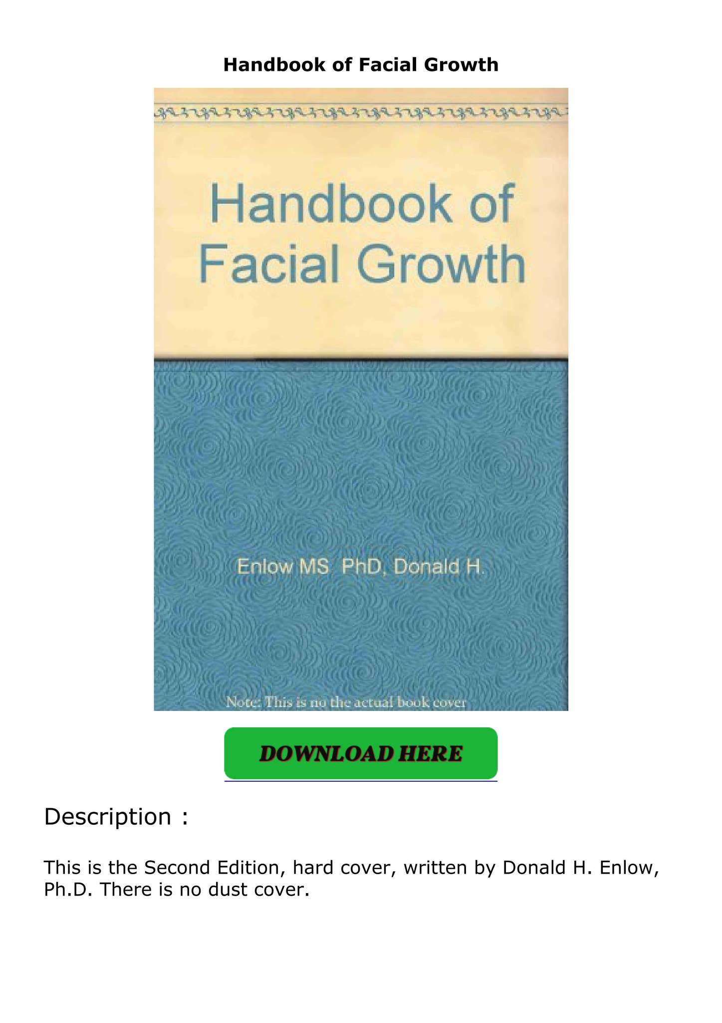 ️(download)⚡️ Handbook of Facial Growth by sylviahaas - Issuu