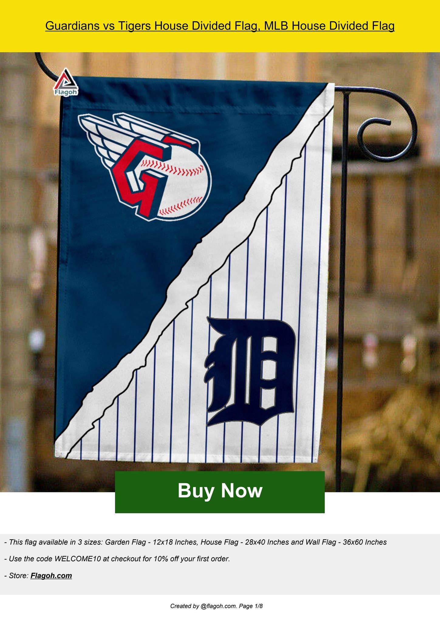 Guardians vs Tigers House Divided Flag, MLB House Divided Flag by ...