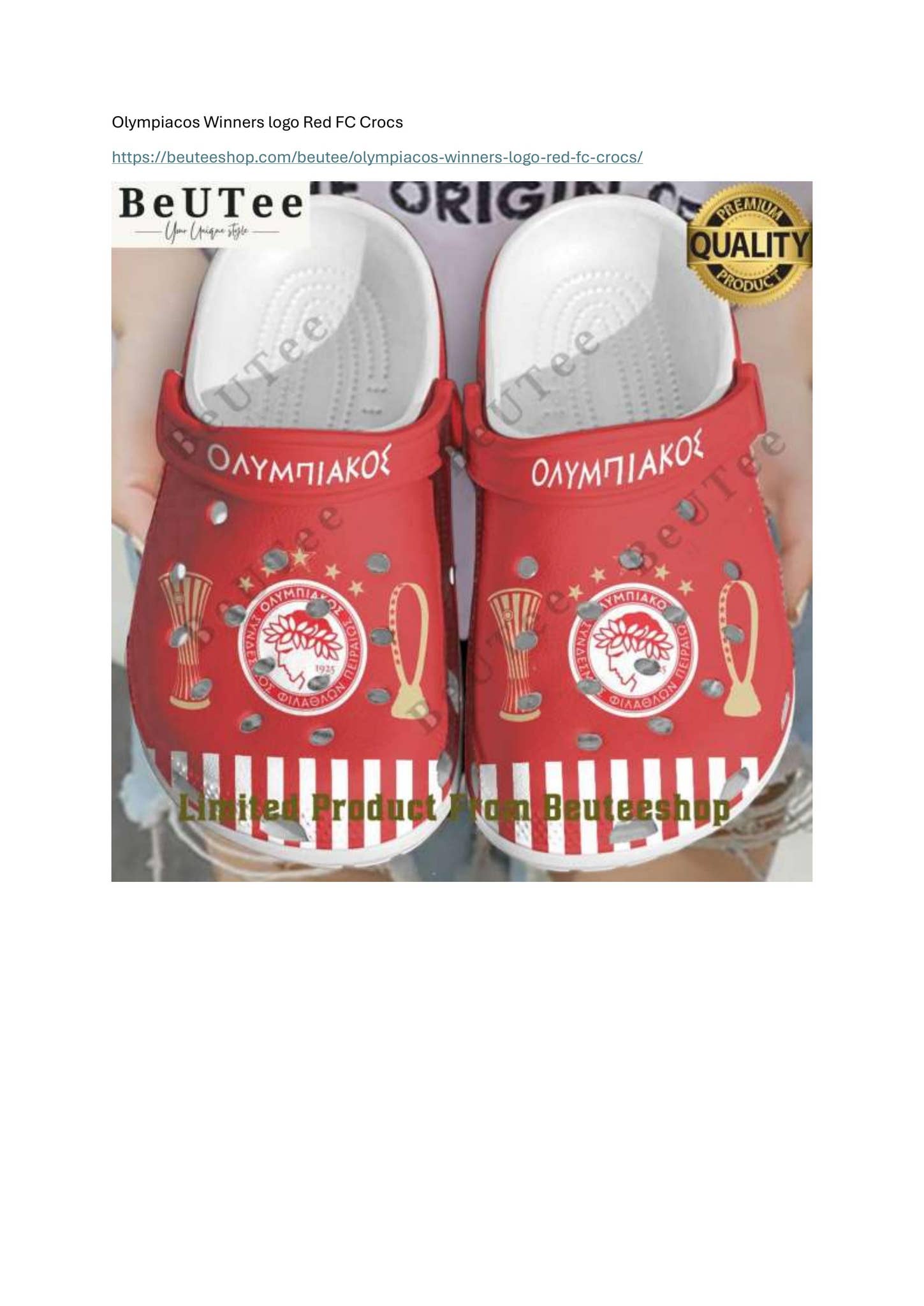 Olympiacos Winners logo Red FC Crocs by Shop Owl Fashion - Issuu