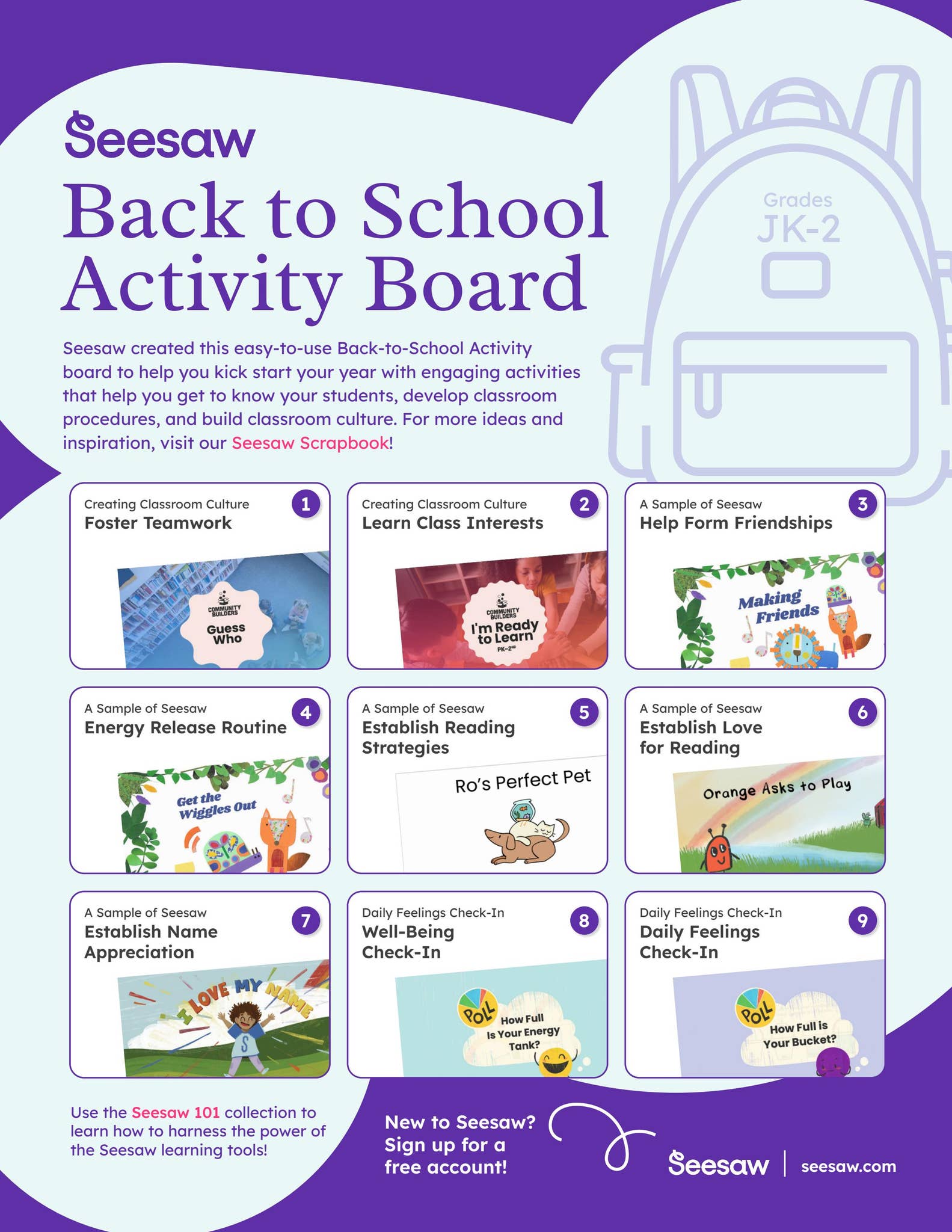 Back-to-School Activity Board JK-2 (CAN) by seesawlearning - Issuu