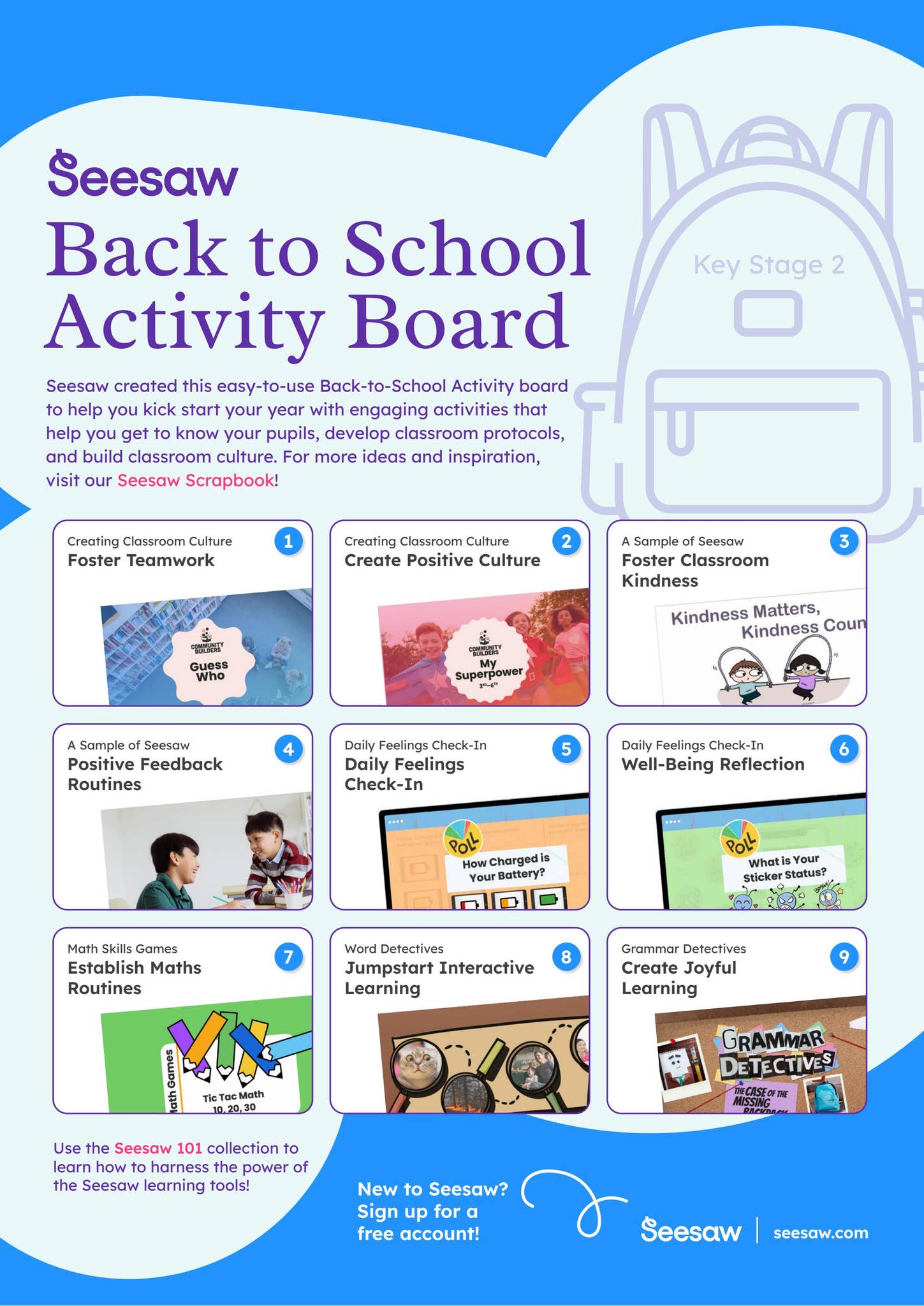 Back-to-School Activity Board KS2 (UK) by seesawlearning - Issuu