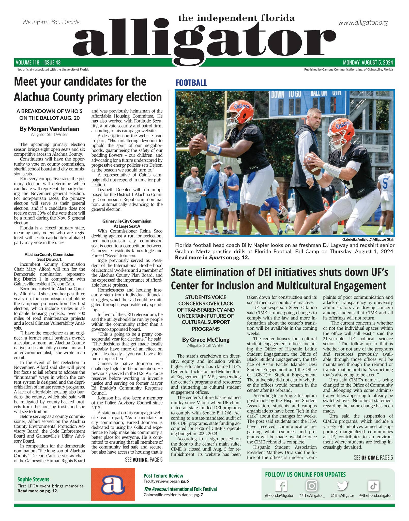 Monday, August 5, 2024 by The Independent Florida Alligator - Issuu