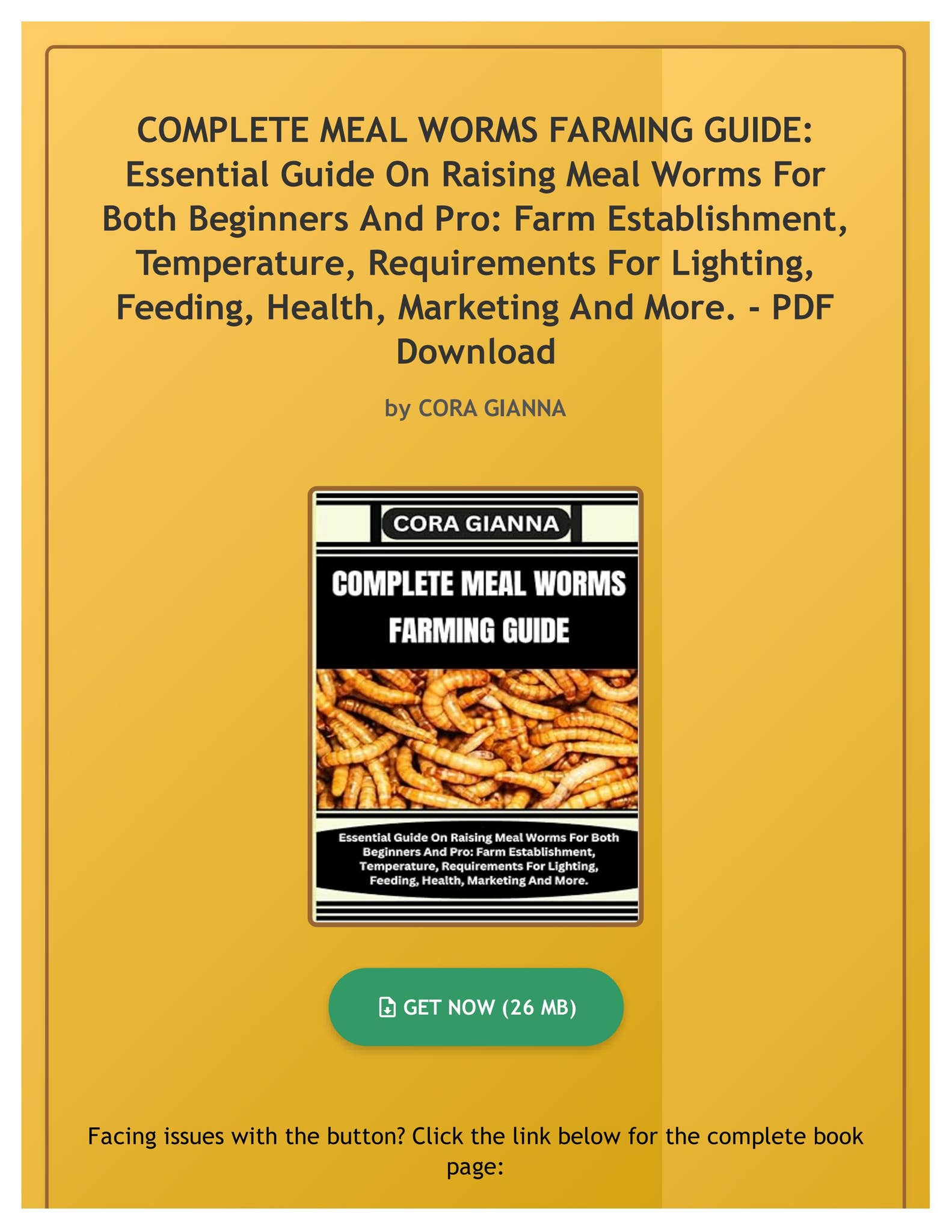 PDF COMPLETE MEAL WORMS FARMING GUIDE: Essential Guide On Raising Meal ...