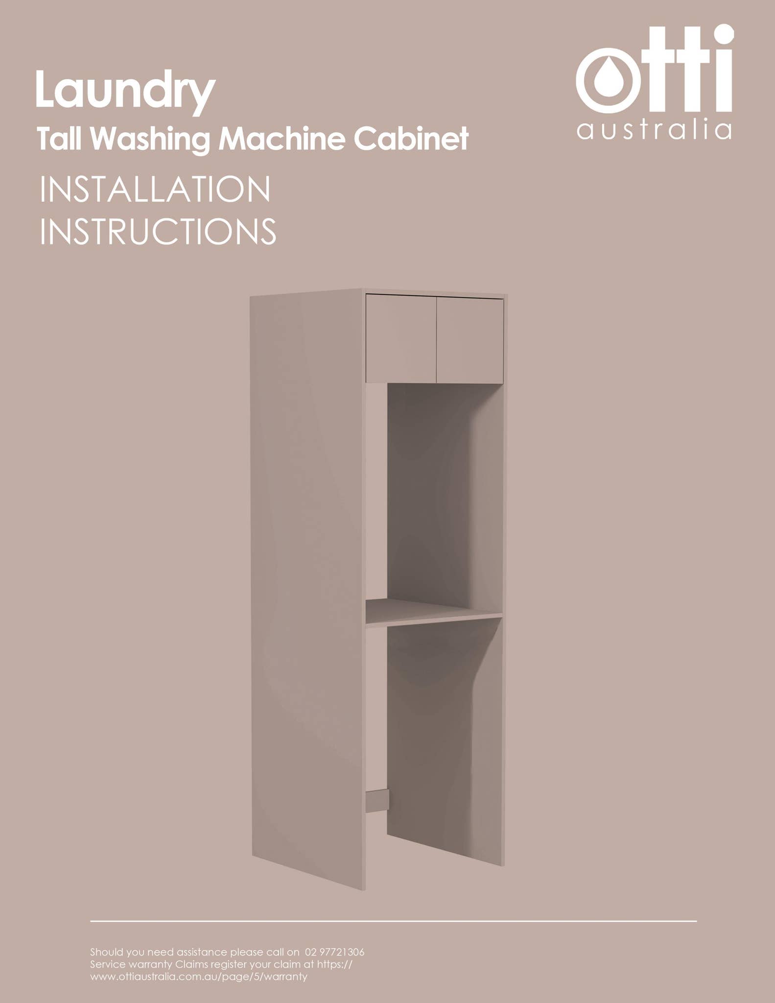 LAUNDRY TALL WASHING MACHINE CABINET INSTALLATION by OTTI Australia - Issuu