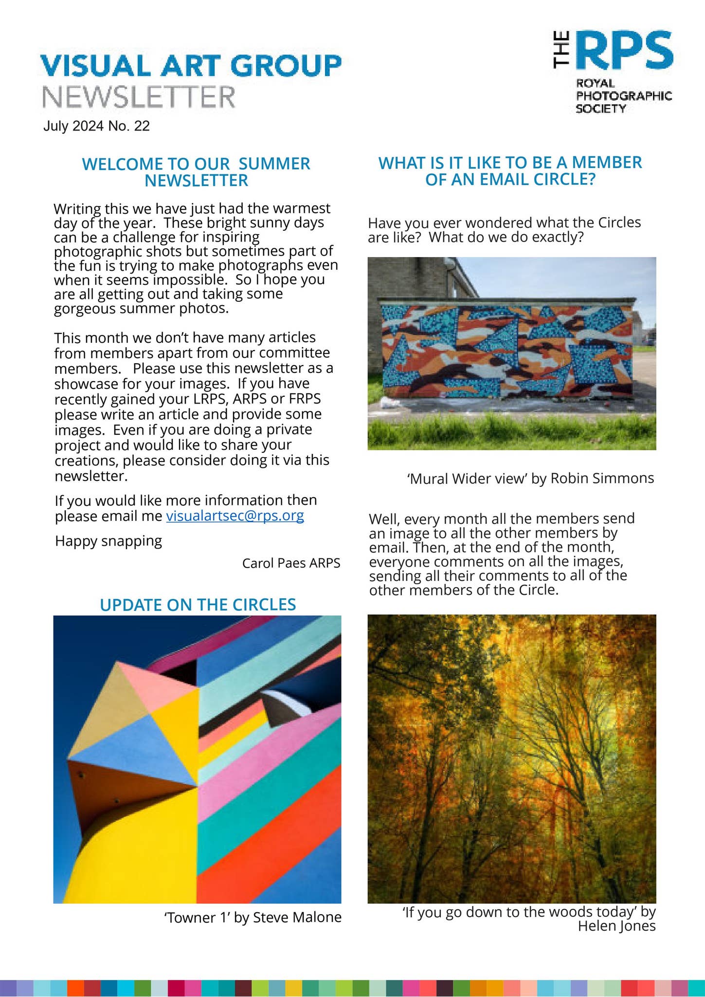 RPS Visual Art Newsletter No. 22 by Royal Photographic Society - Issuu