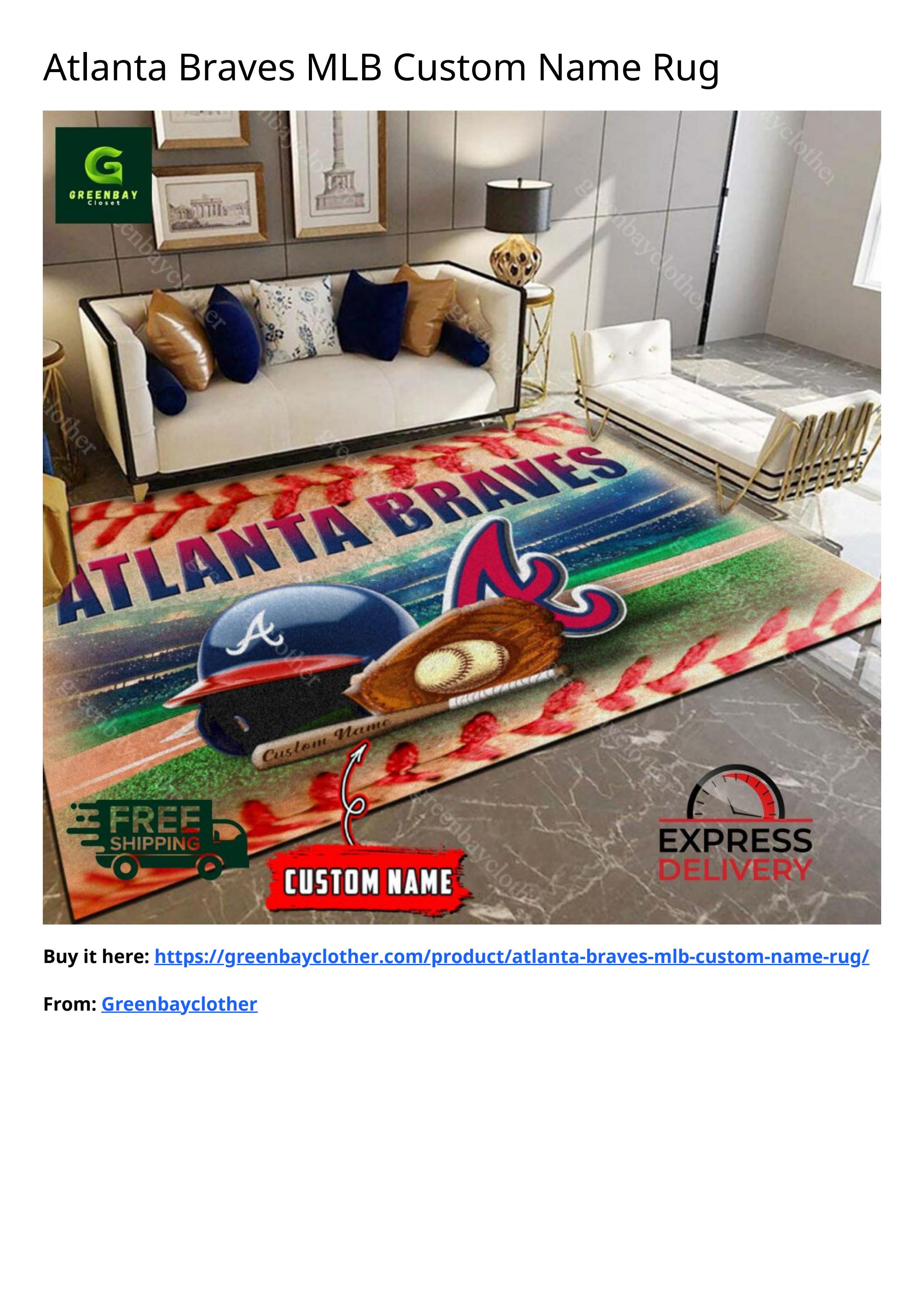 Atlanta Braves MLB Custom Name Rug by Tonytees Store - Issuu