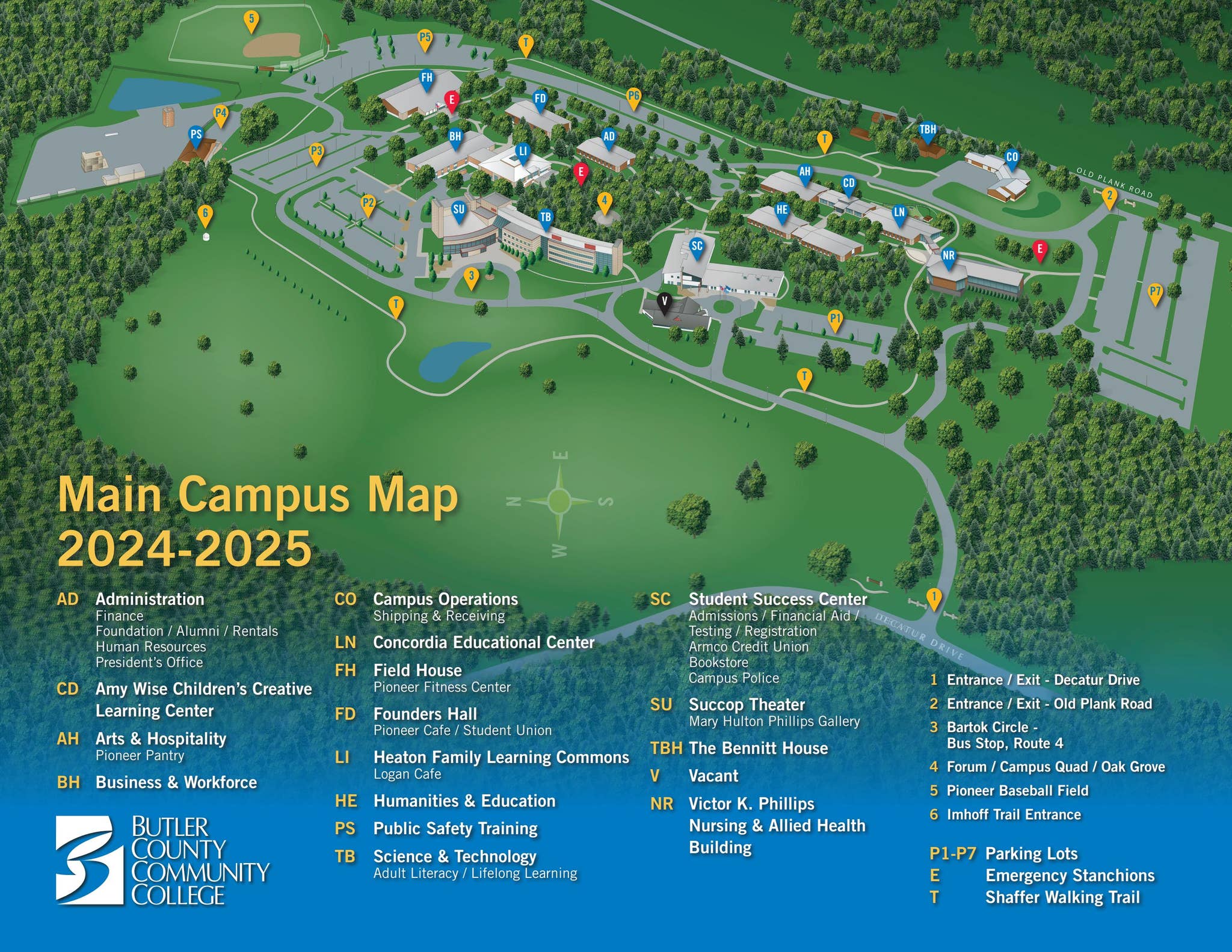 BC3 Main Campus Map: 2024-2025 by Butler County Community College - Issuu