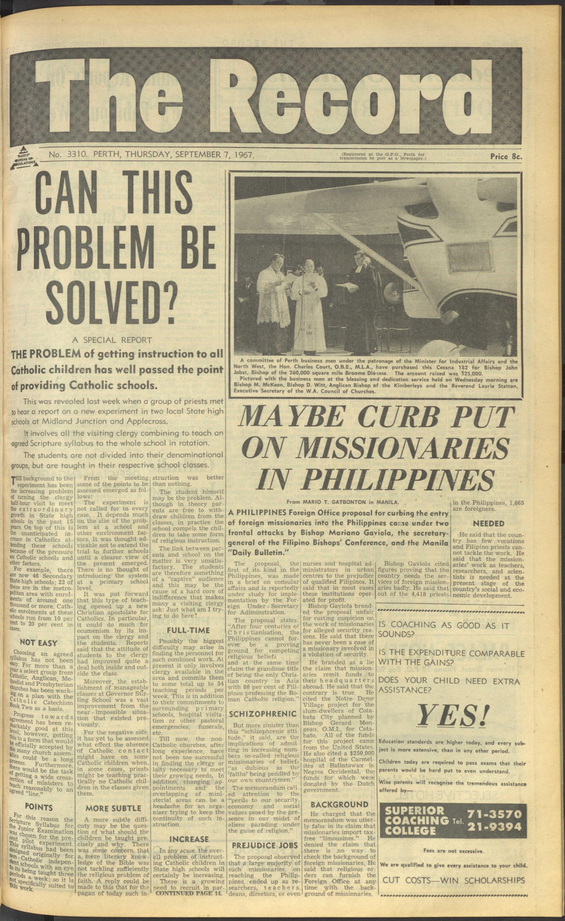 The Record Newspaper 07 September 1967 by The Record - Issuu