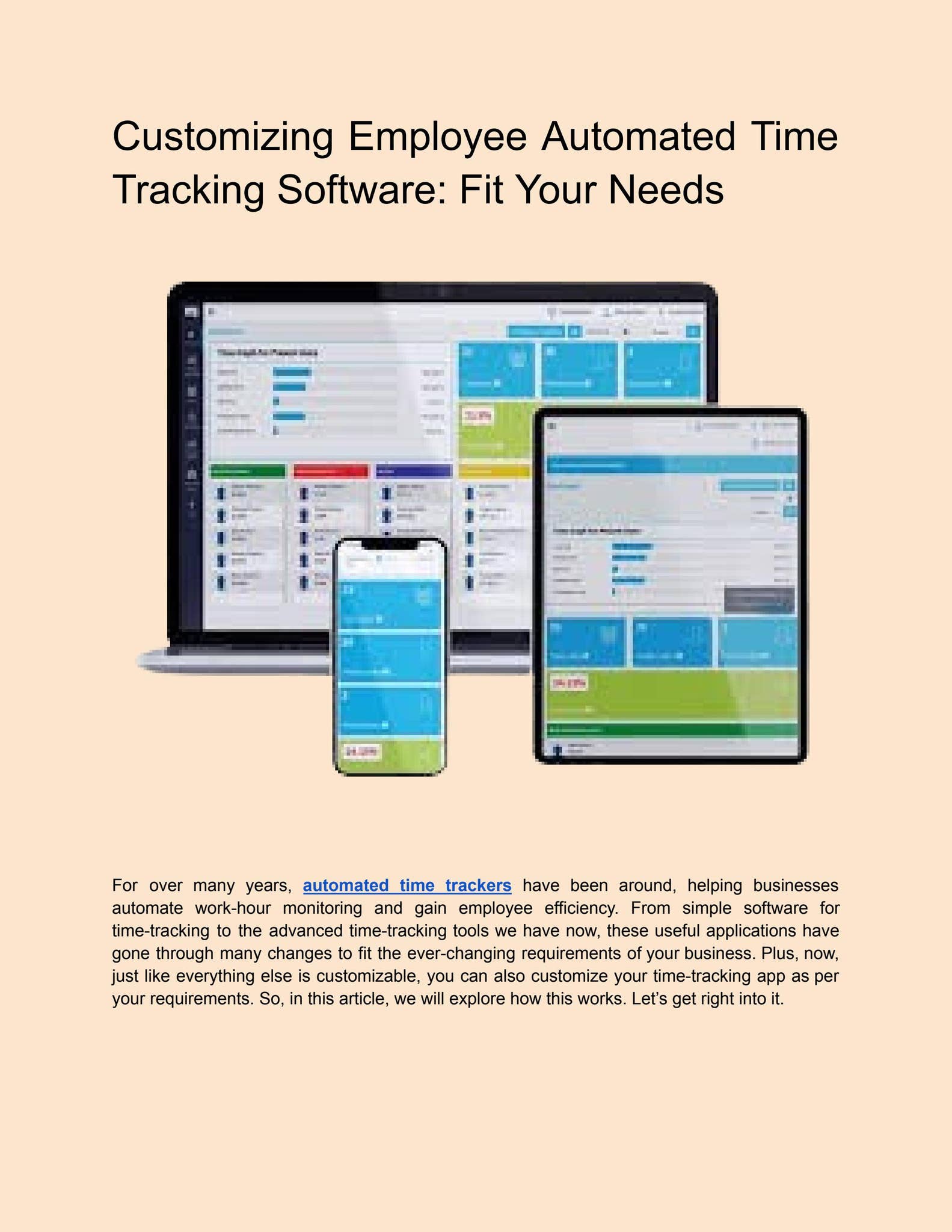 Customizing Employee Automated Time Tracking Software: Fit Your Needs ...