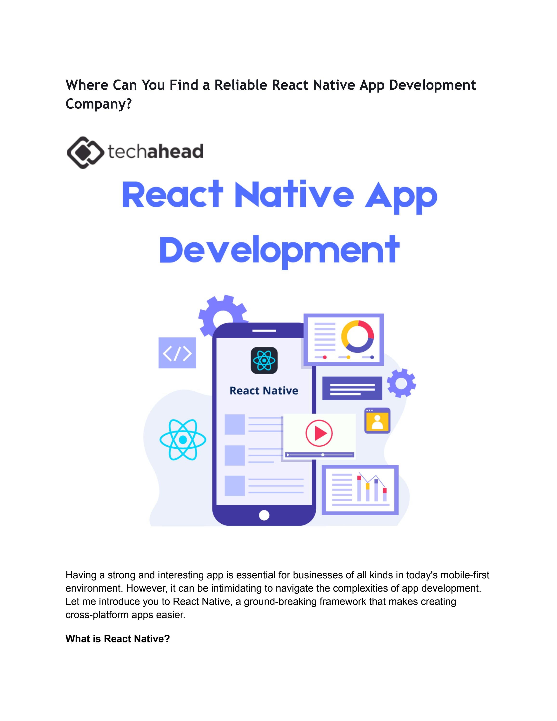 Benefits of Working with Our React Native App Development Company by ...