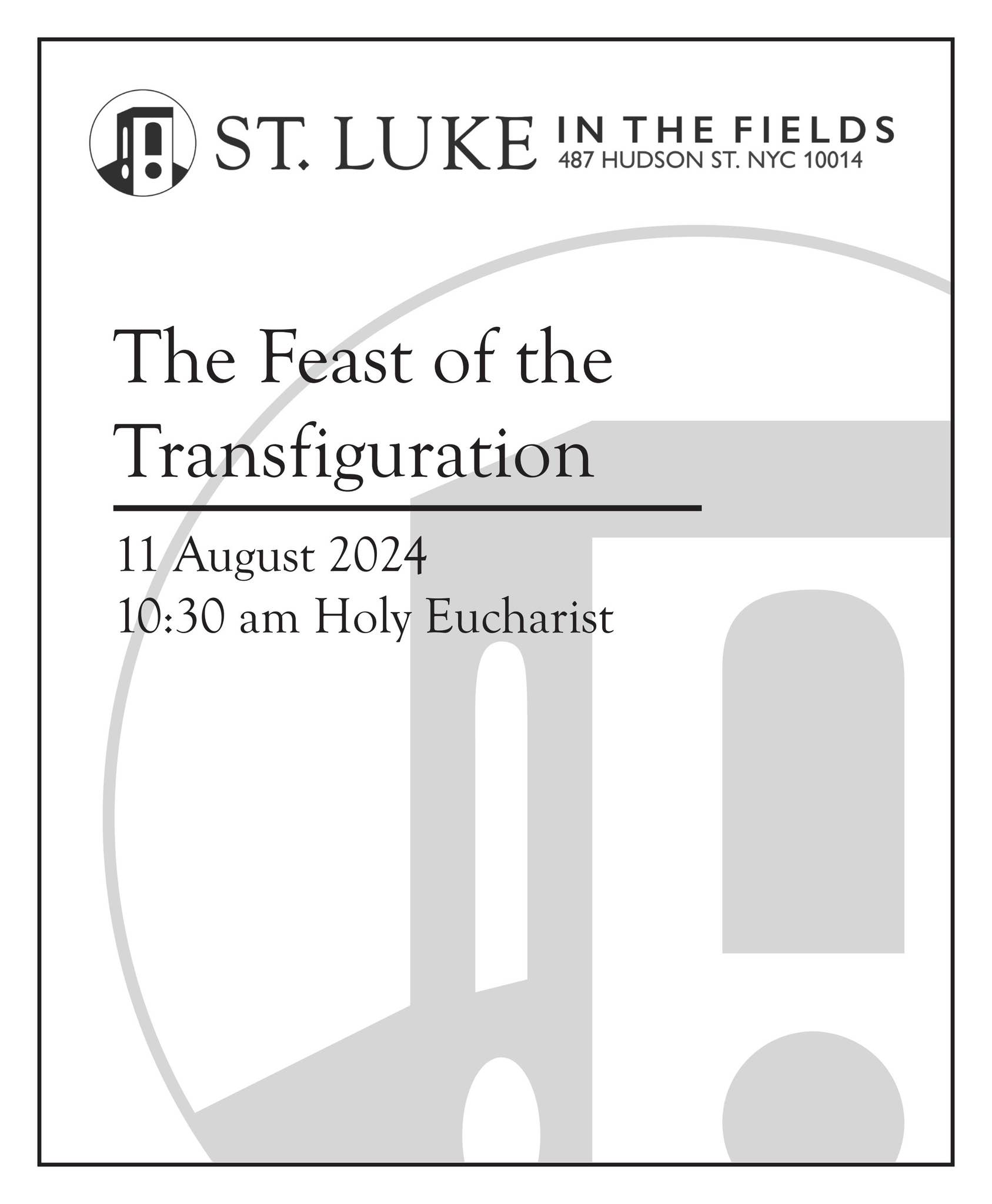 The Feast of the Transfiguration | 2024 by stlukeinthefields - Issuu