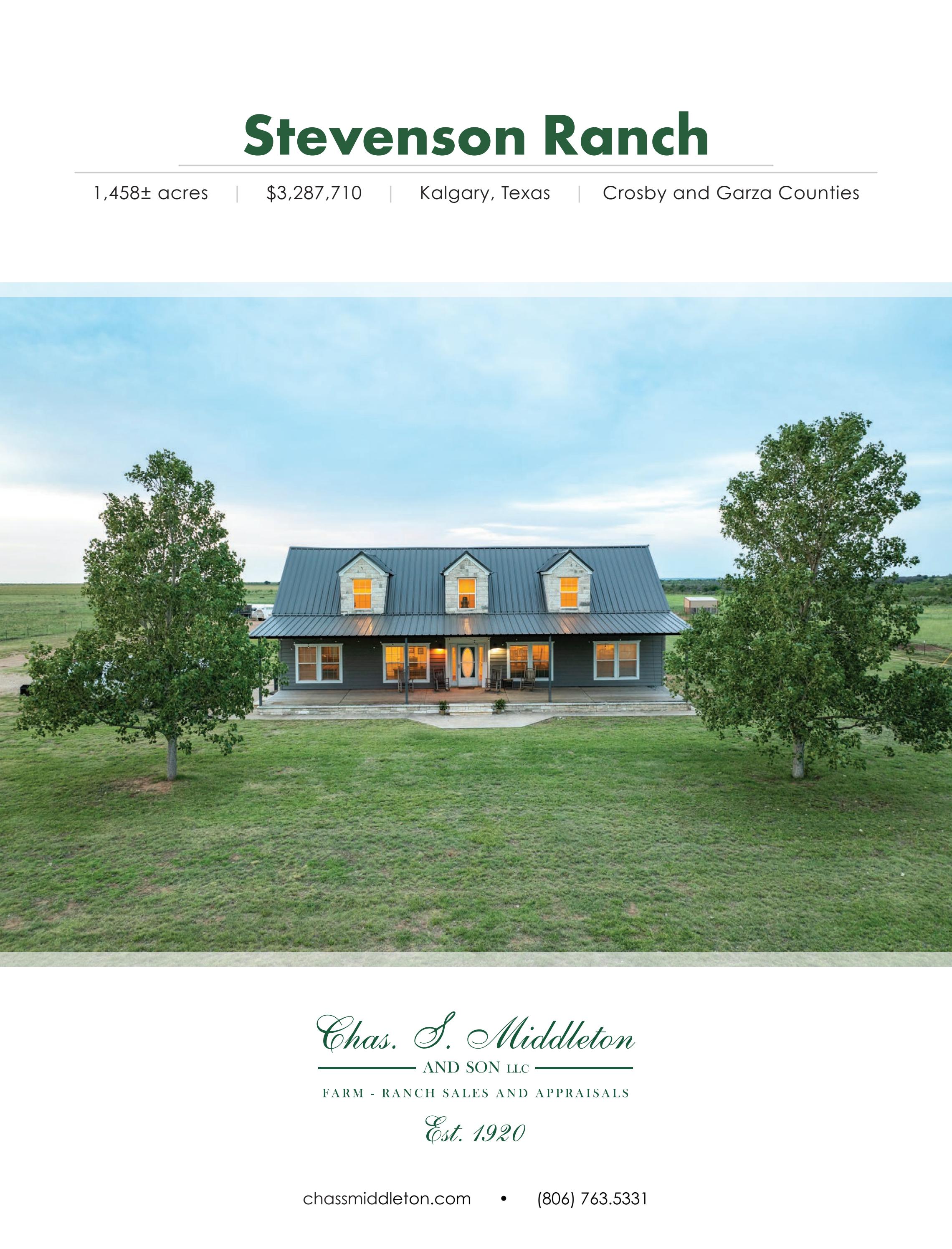 Stevenson Ranch |. Crosby and Garza Counties by csmandson - Issuu