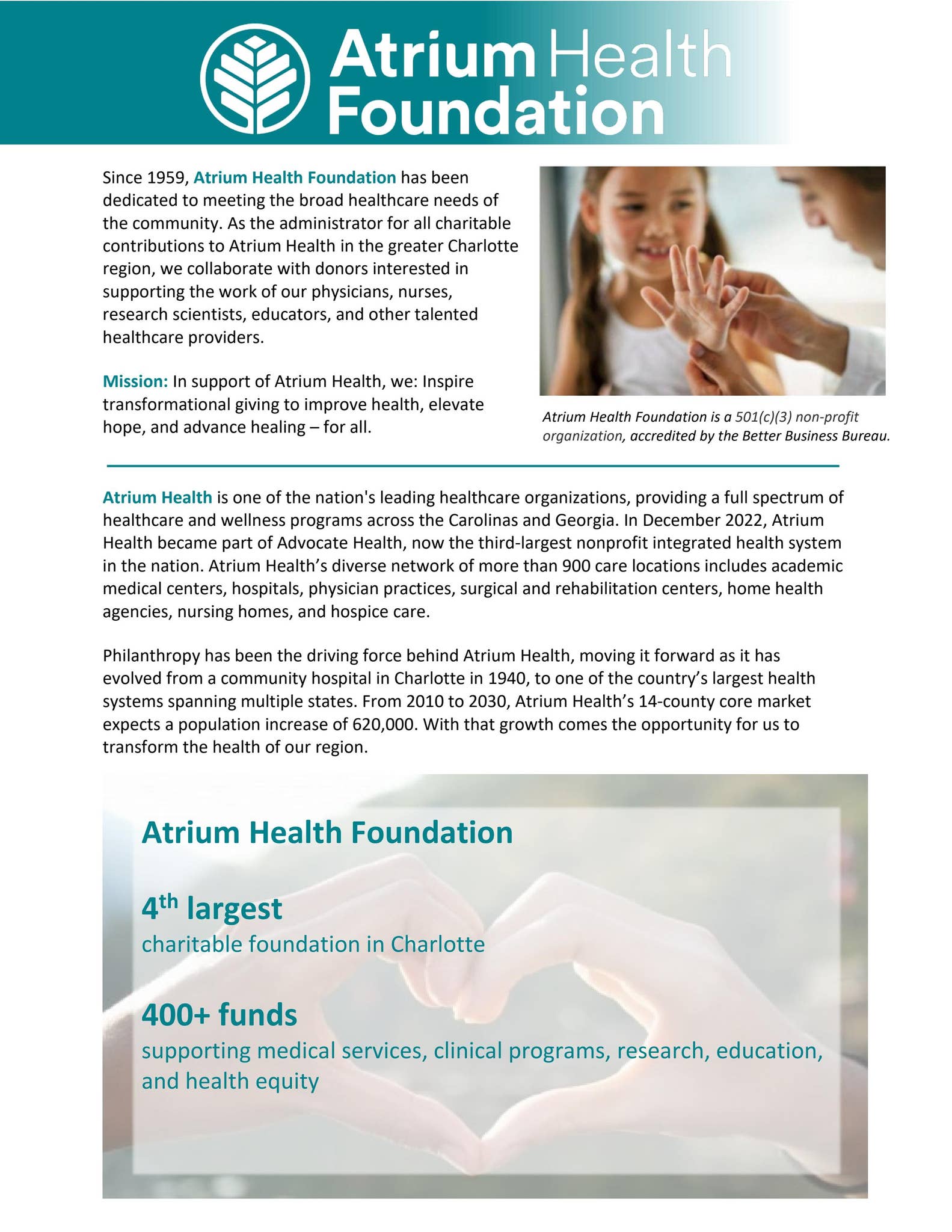 Atrium Health Foundation Overview by atriumhealth1 - Issuu