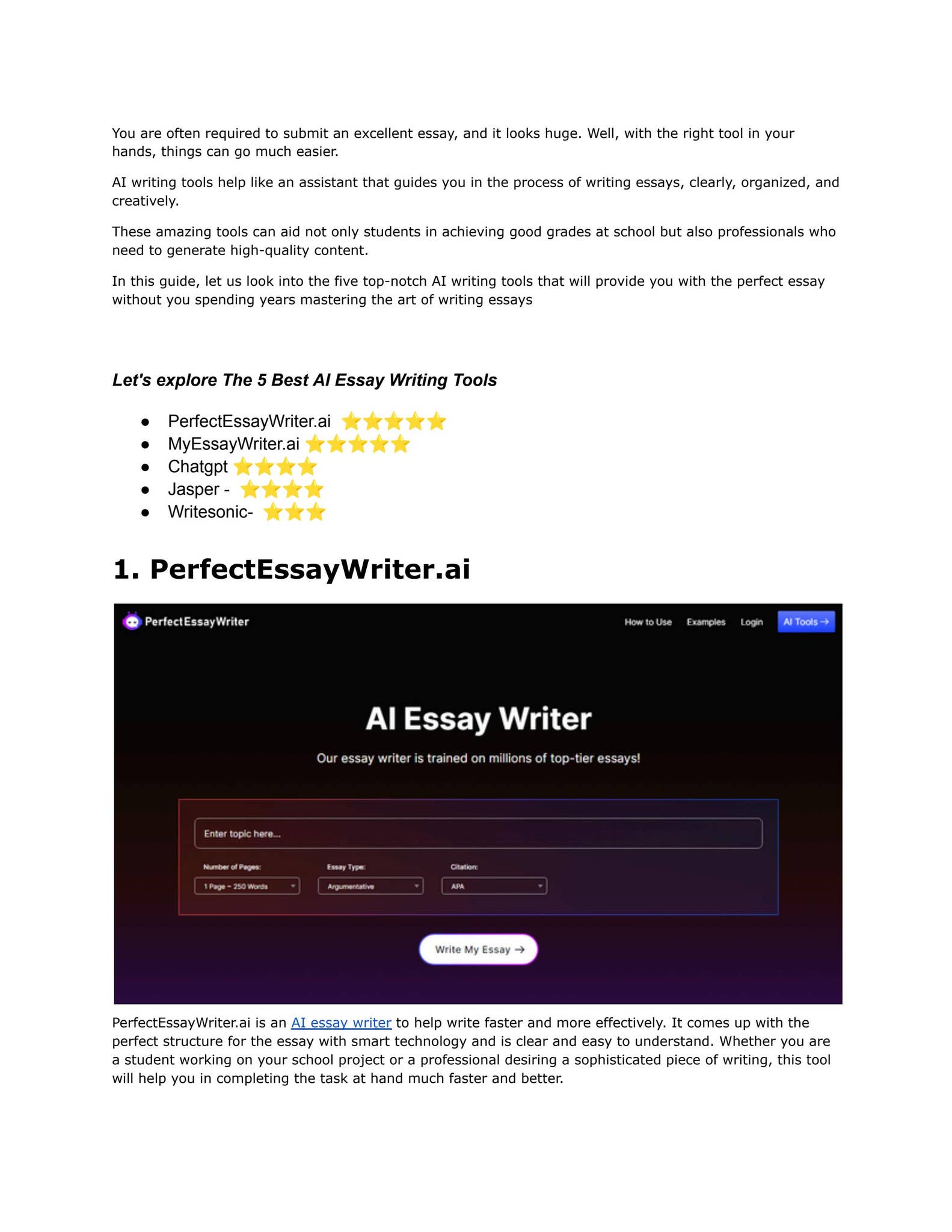 5 Best AI Writing Tools for Perfect Essays by Freya Clarke - Issuu