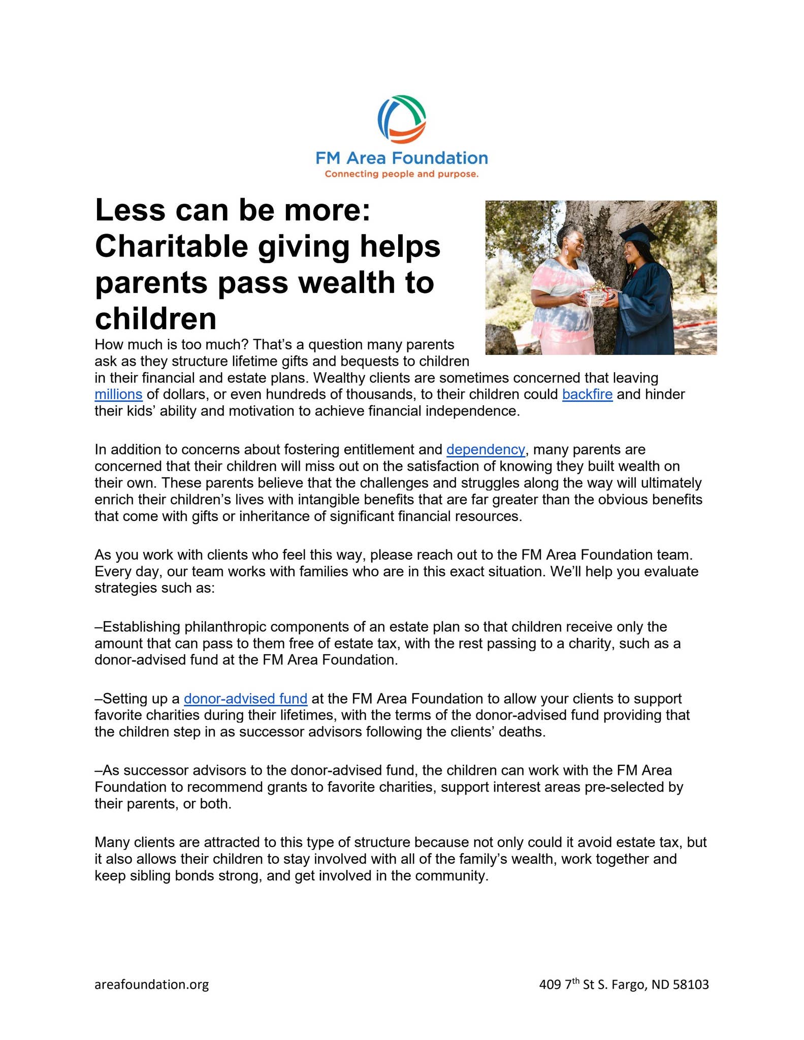 Less Can Be More: Charitable Giving Helps Parents Pass Wealth to ...