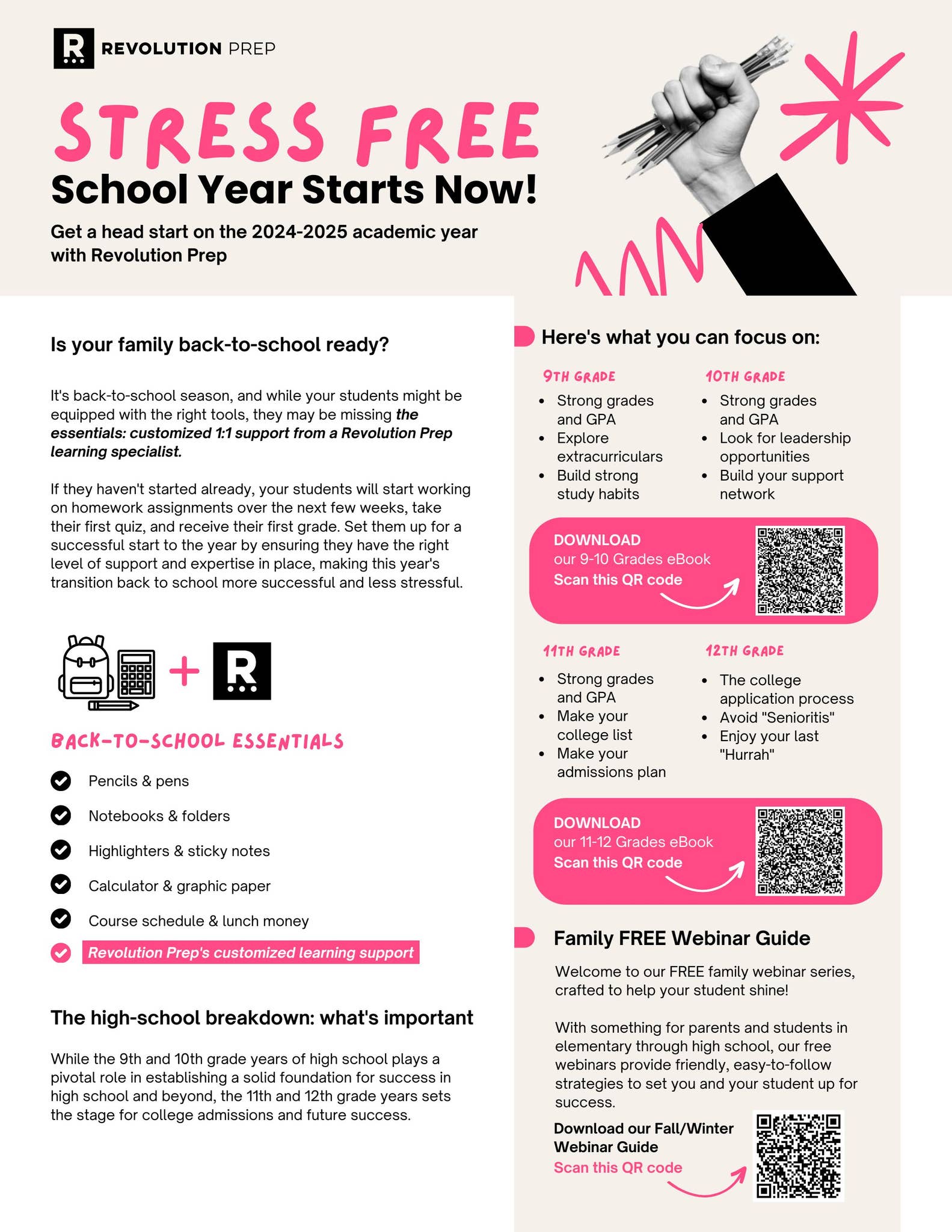 2024/25 A Stress Free School Year Starts Now! by revolution-prep - Issuu