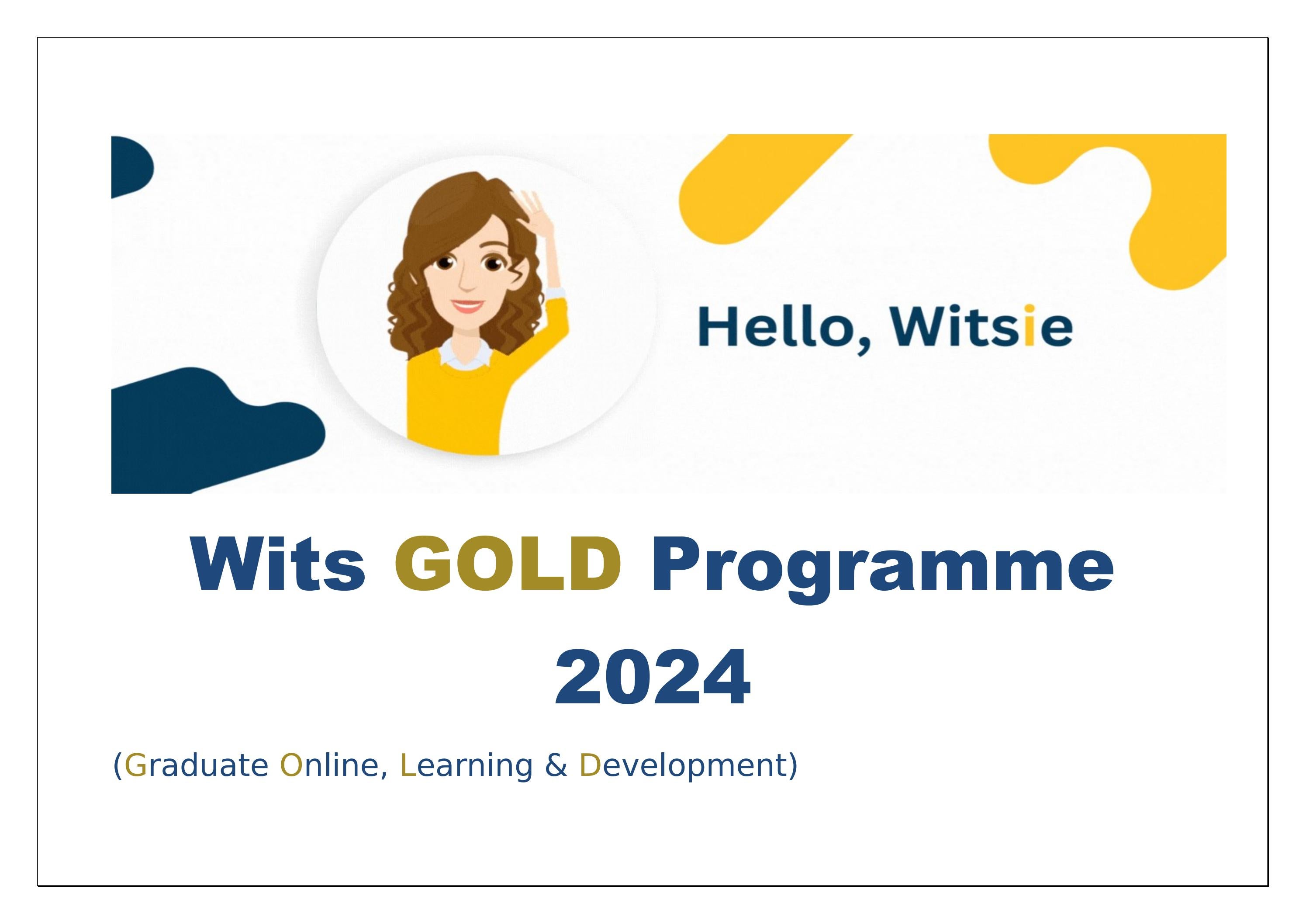 Wits GOLD Programme 2024 by witsmarketing - Issuu