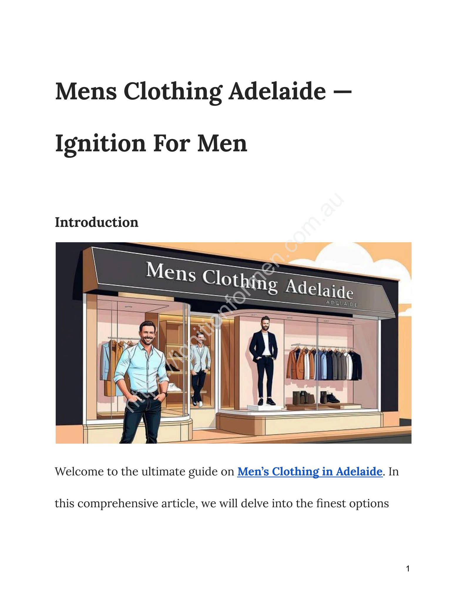 Mens Clothing Adelaide-Ignition For Men by Ignition For Men - Issuu