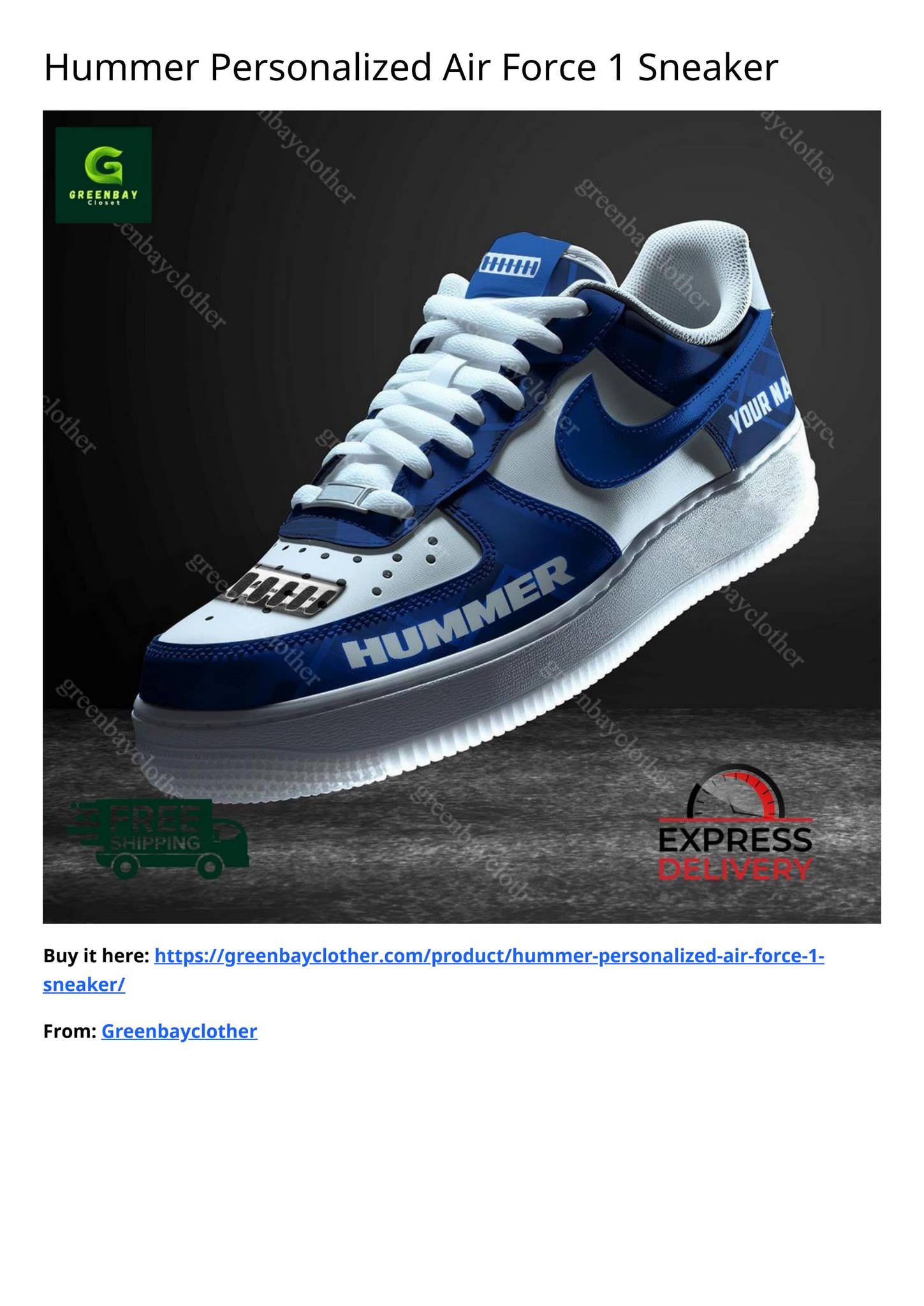 Hummer Personalized Air Force 1 Sneaker by Tonytees Store - Issuu