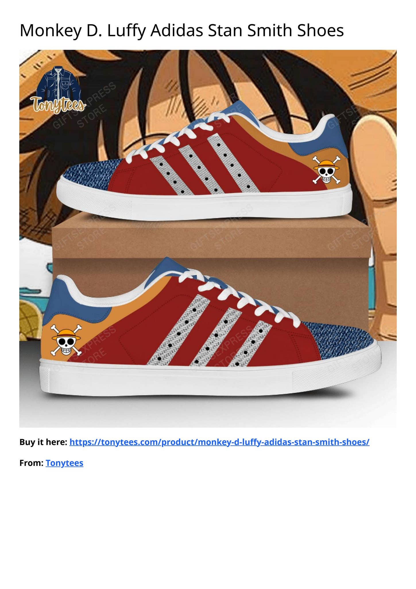 Monkey D. Luffy Adidas Stan Smith Shoes by Tonytees Store - Issuu