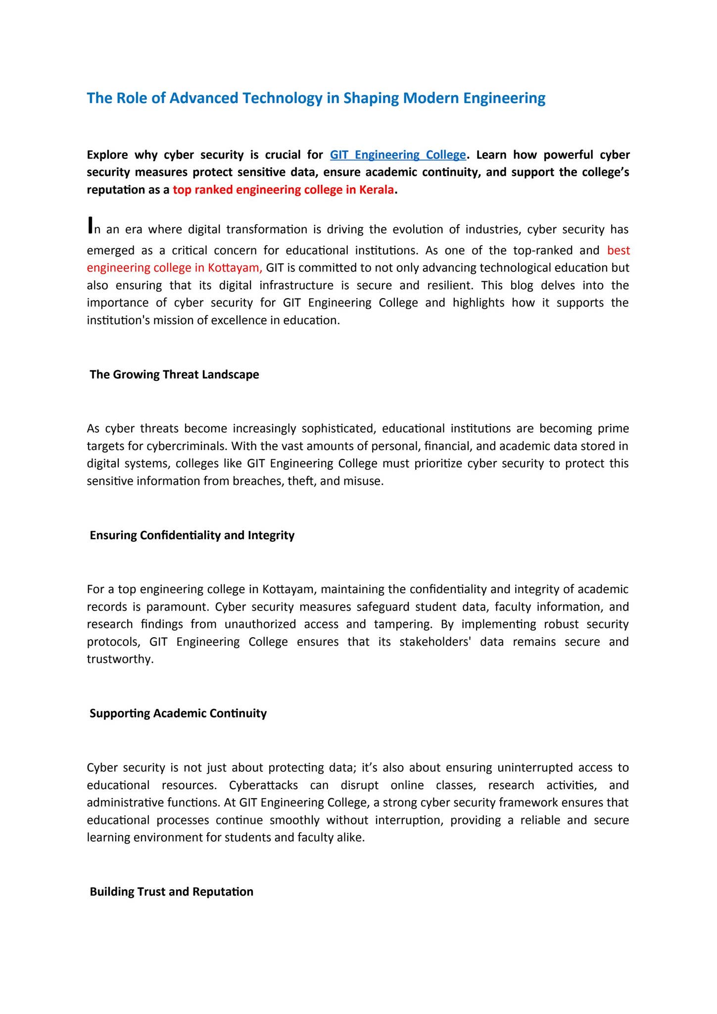 Best engineering college in Kerala by Git Engineering - Issuu